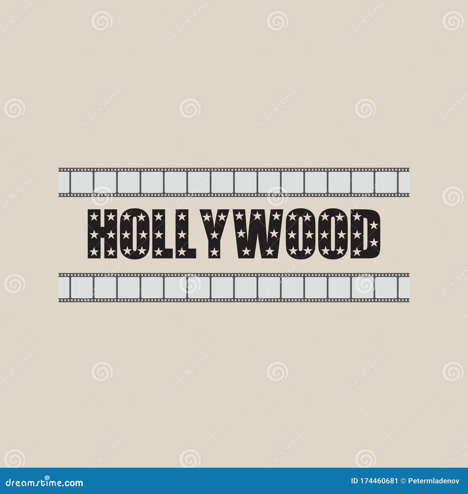 Hollywood - Vector Illustration Design for Banner, T Shirt Graphics ...
