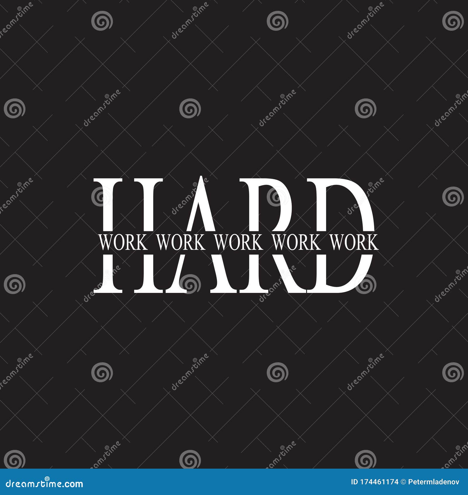 Hard Work - Vector Illustration Design for Banner, T Shirt Graphics ...