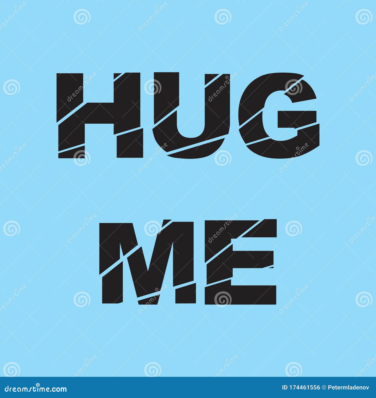 Hug Me - Vector Illustration Design for Poster, Textile, Banner, T ...