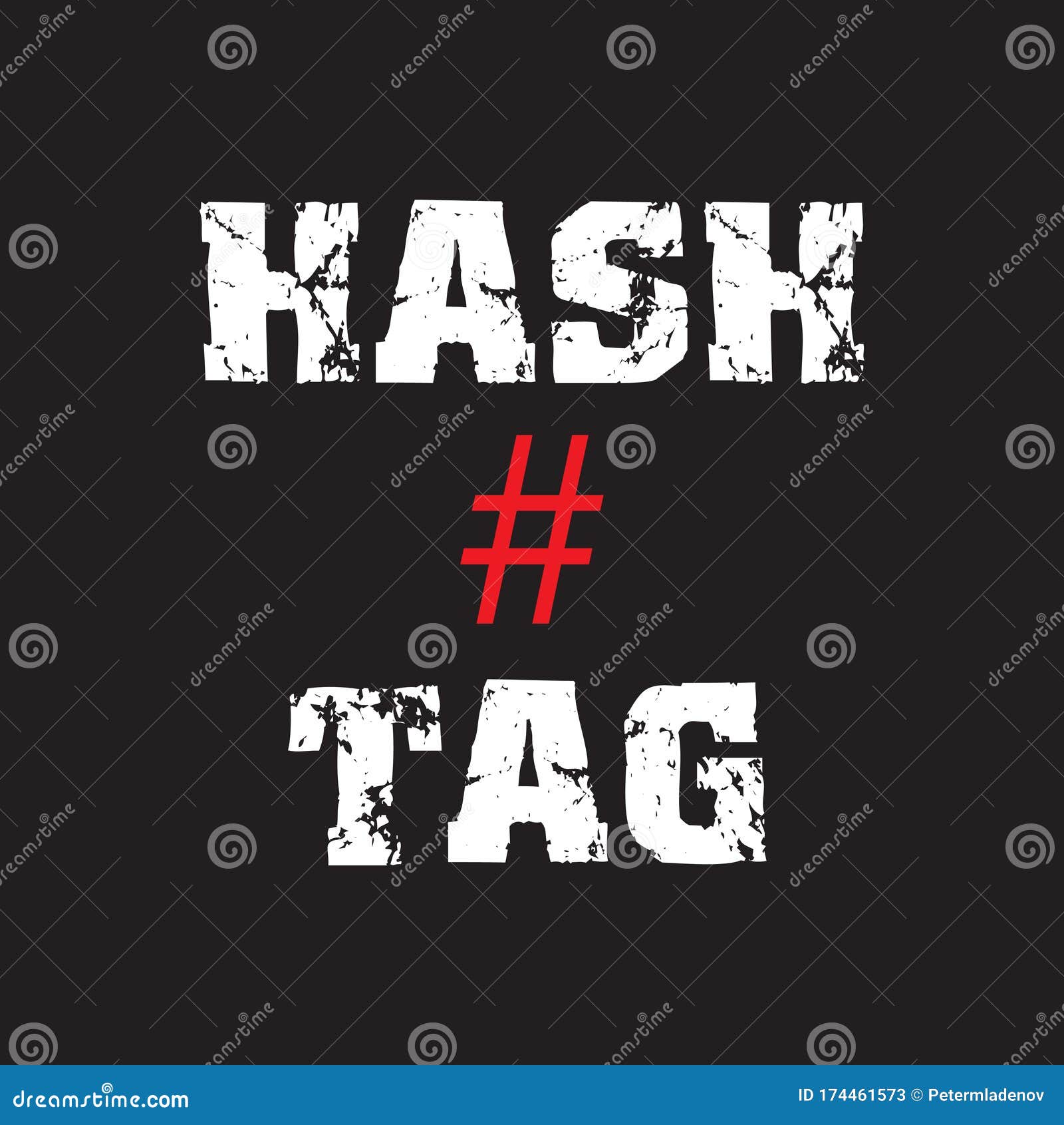 Hashtag - Vector Illustration Design for Banner, T Shirt Graphics ...