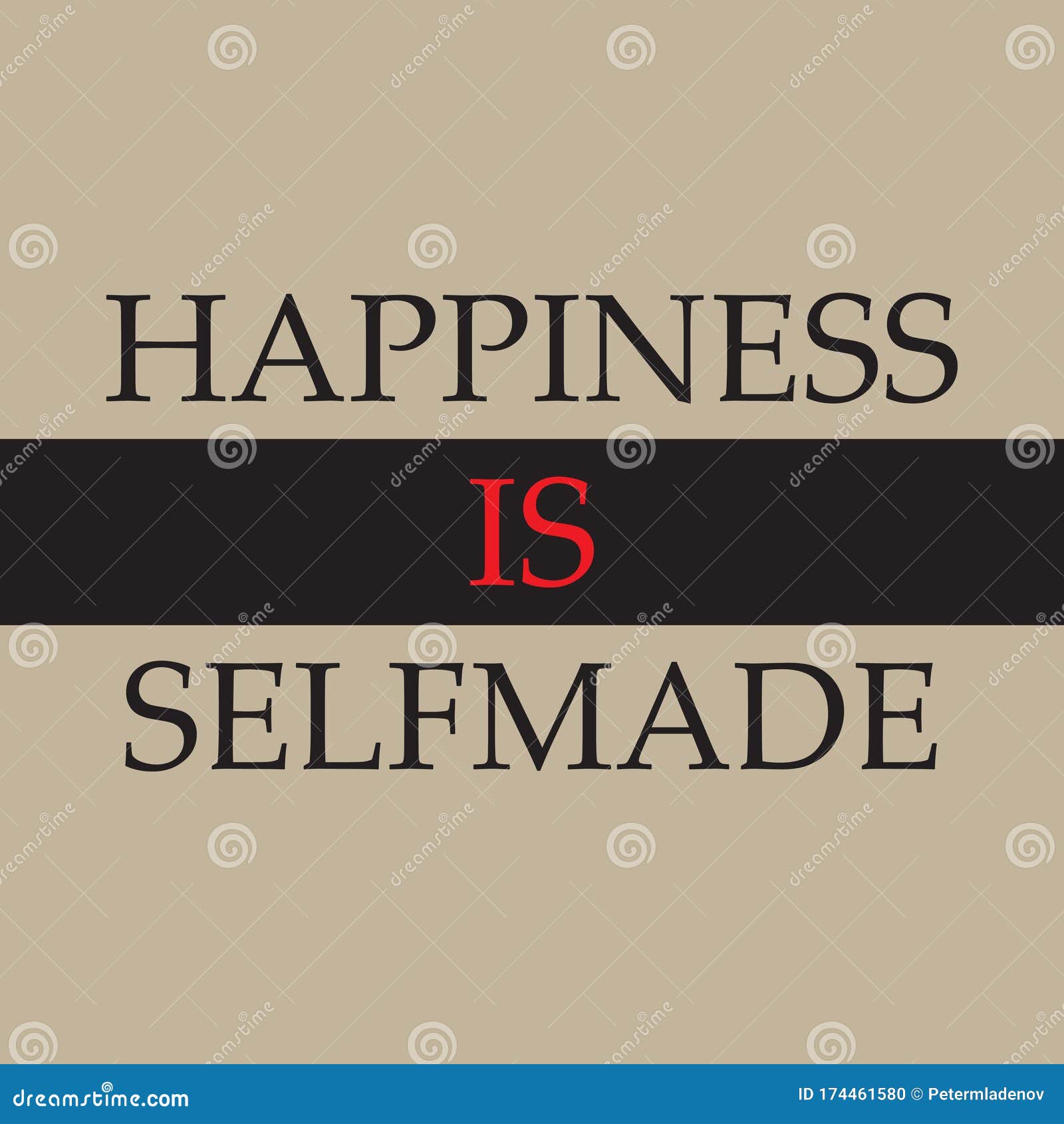 Happiness is Self Made - Vector Illustration Design for Banner, T Shirt ...