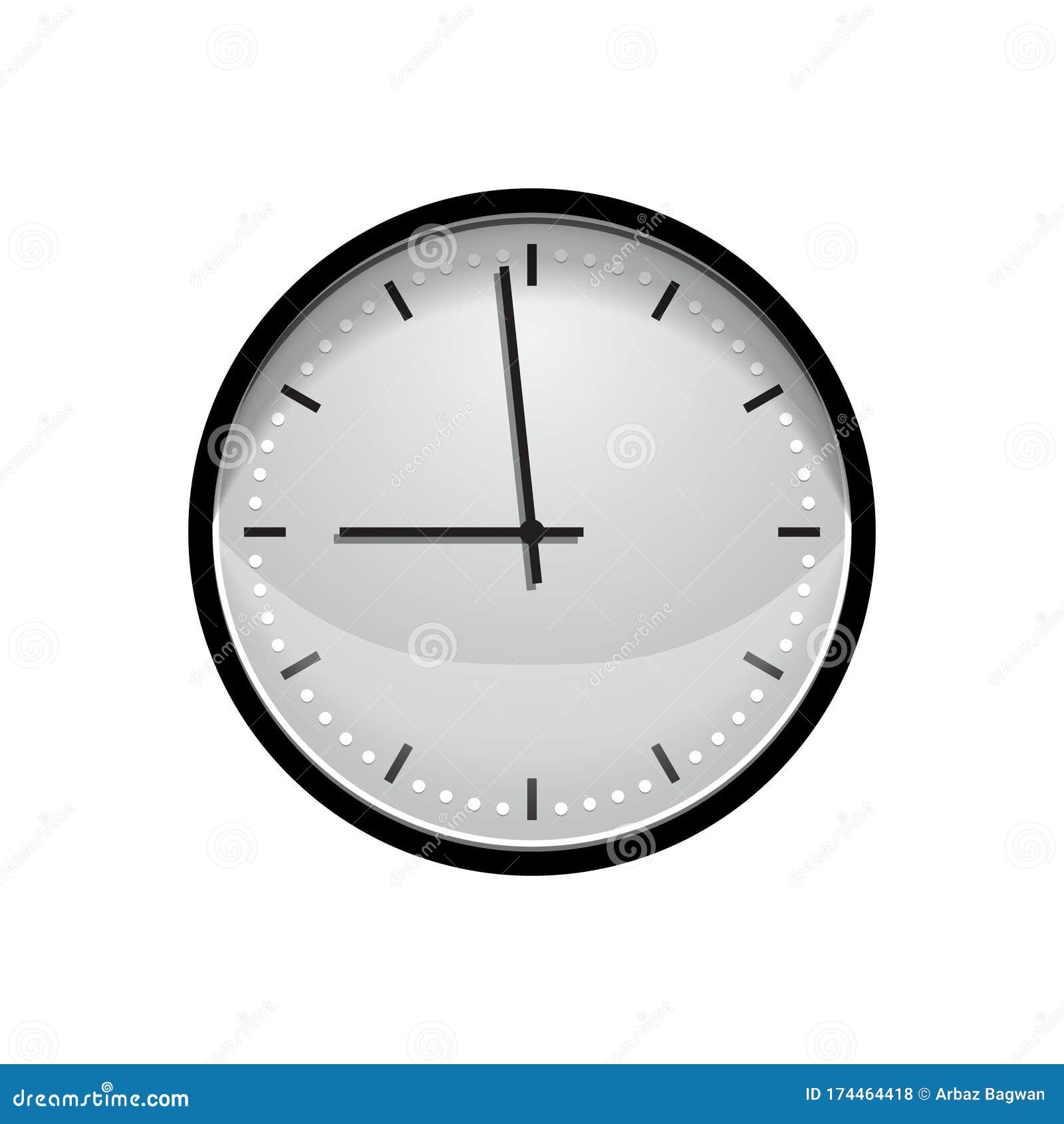 Clock Wall Watch Circle Design Stock Vector - Illustration of graphic ...