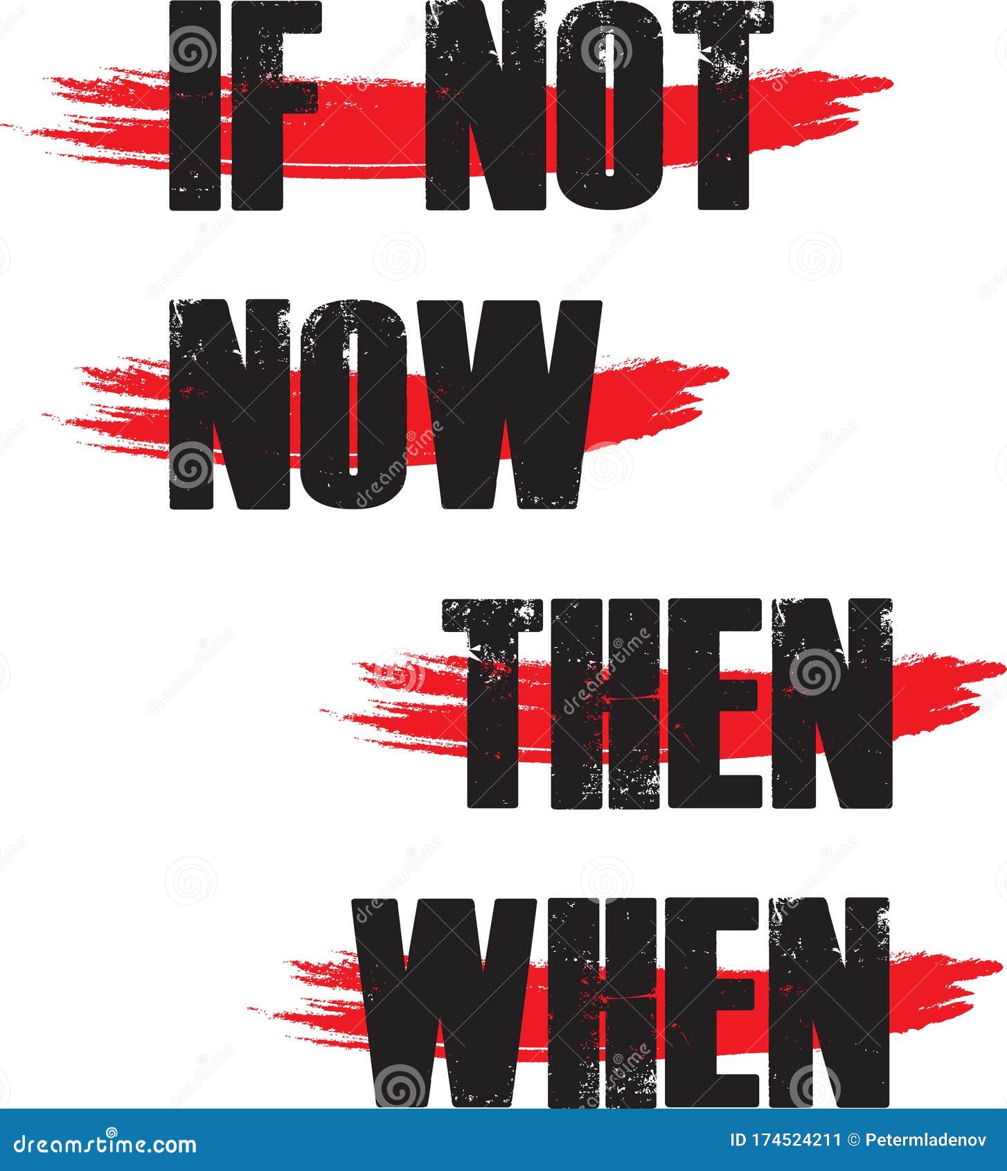 If Not Now Then when - Vector Illustration Design for Banner, T Shirt ...