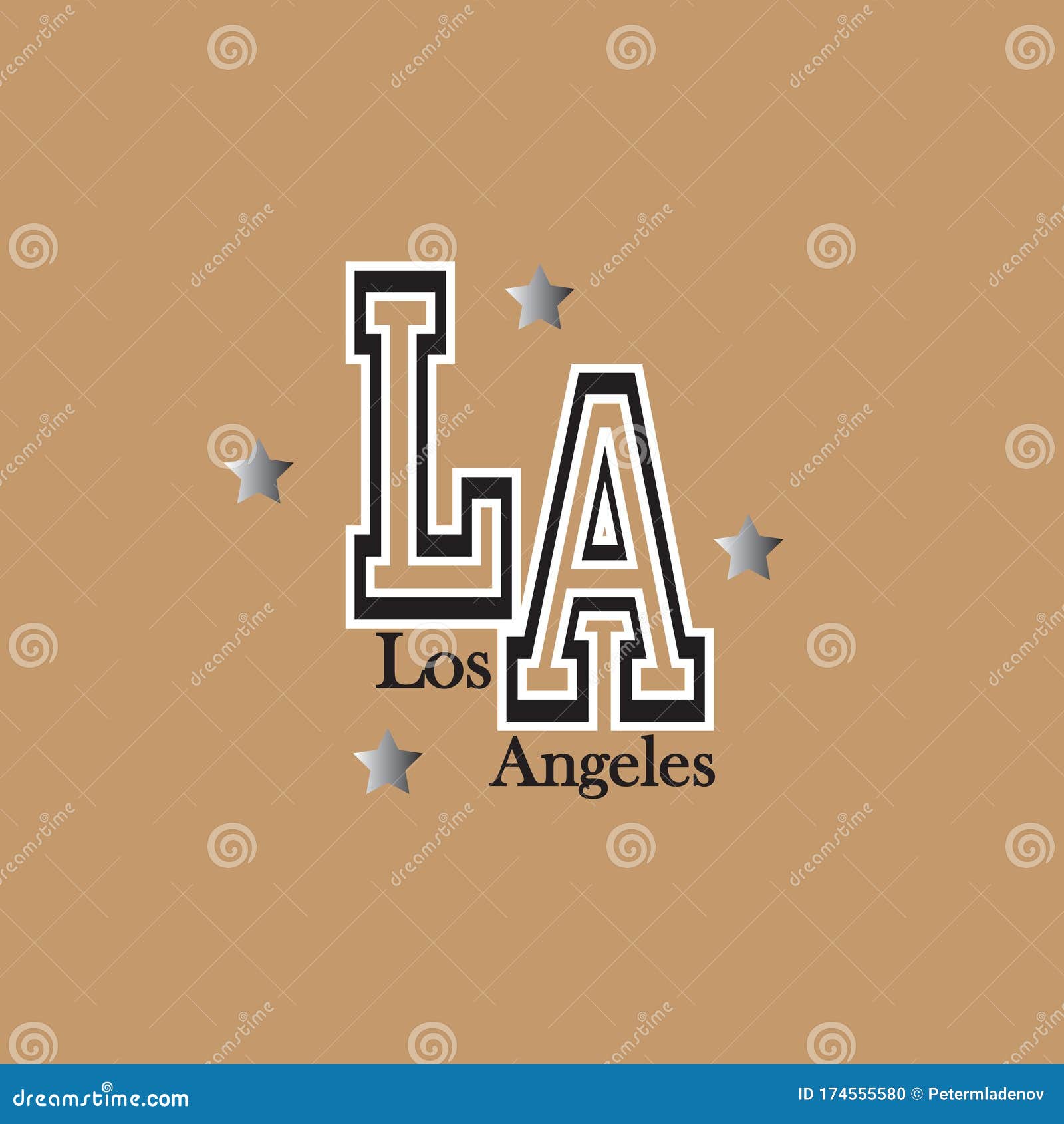Los Angeles - Vector Illustration Design for Banner, T Shirt Graphics ...