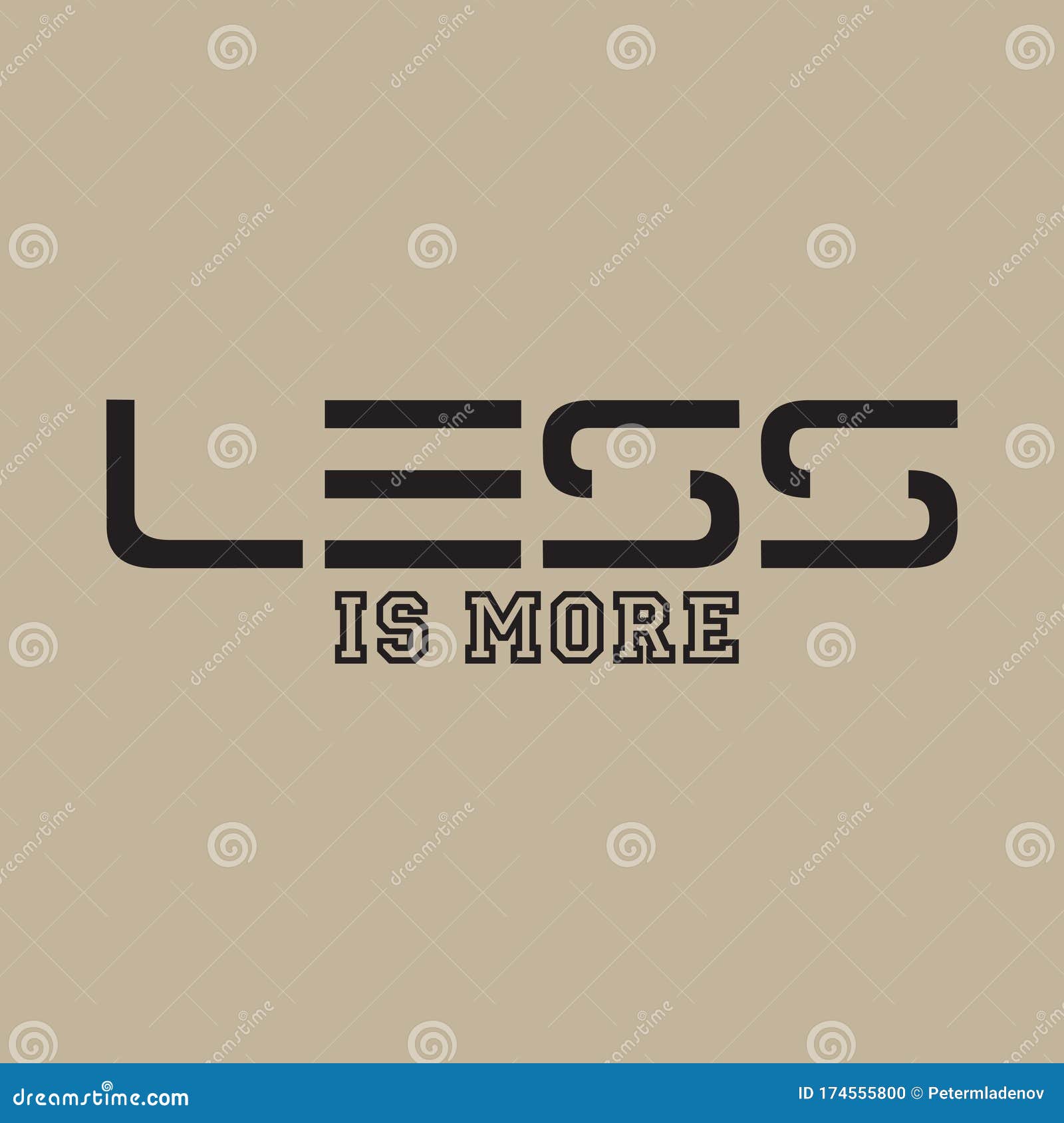 Less is More - Vector Illustration Design for Banner, T Shirt Graphics ...