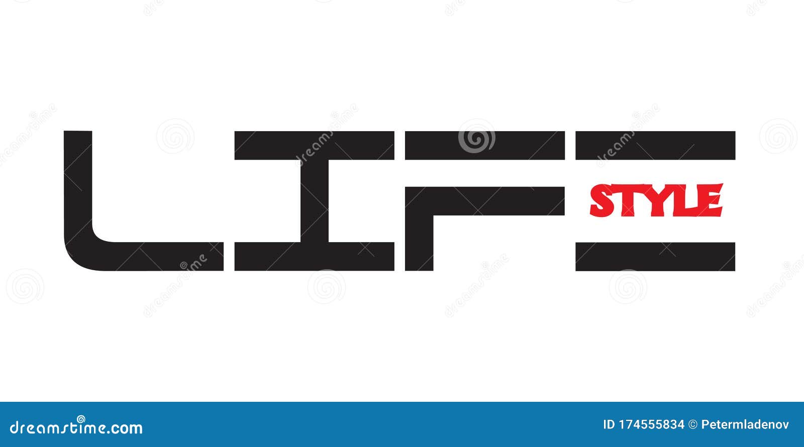 Life Style - Text Vector Background Design for T-shirt Graphics, Banner ...