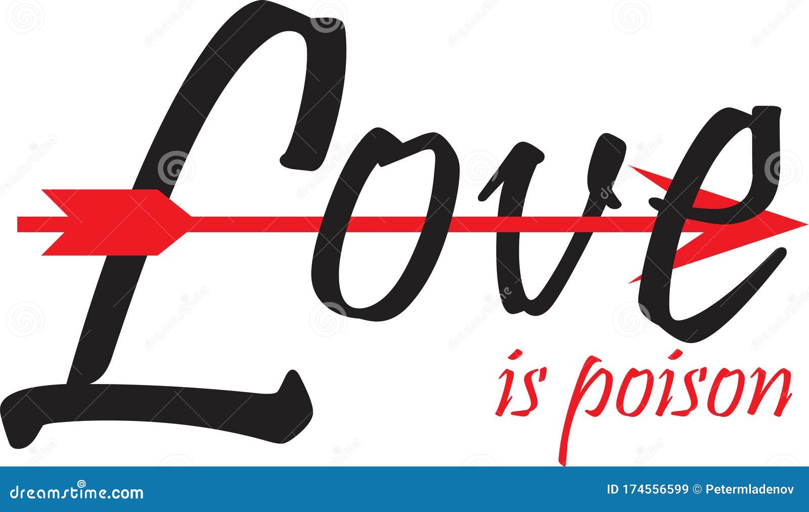 Love is Poison - Vector Illustration Design for Banner, T Shirt ...