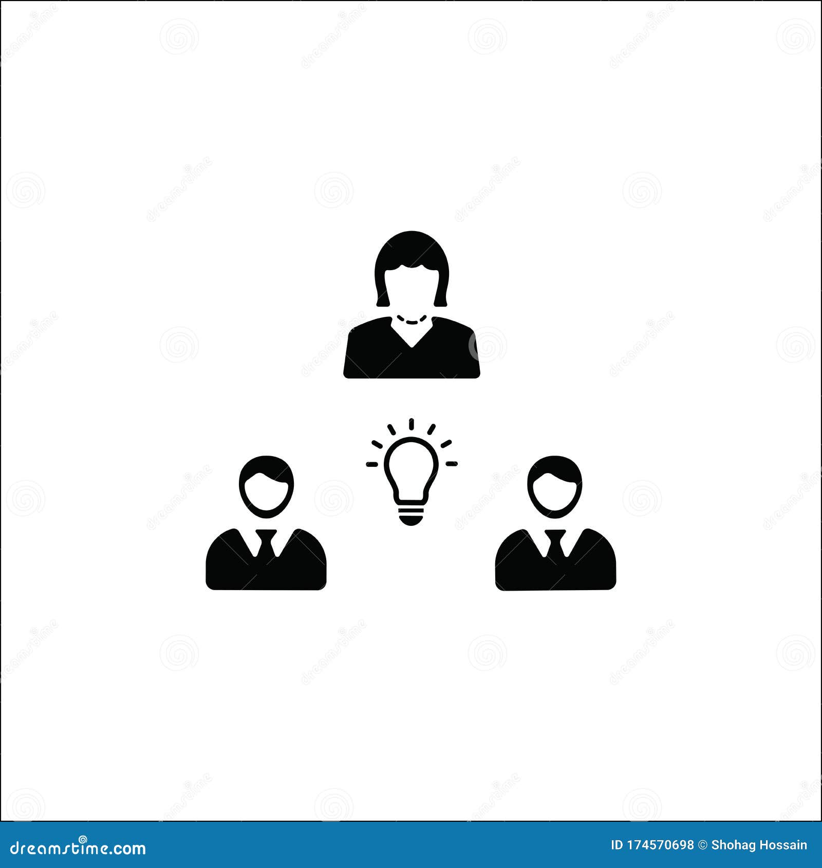 Creative Business Team Icon. Stock Vector - Illustration of businessman ...