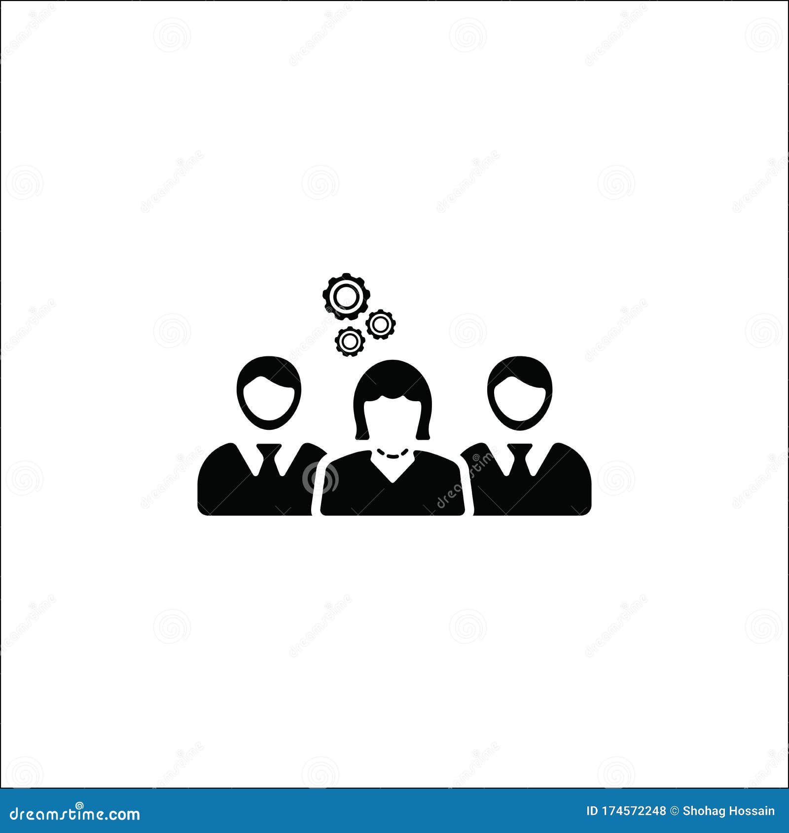 Business expert team icon. stock vector. Illustration of vector - 174572248