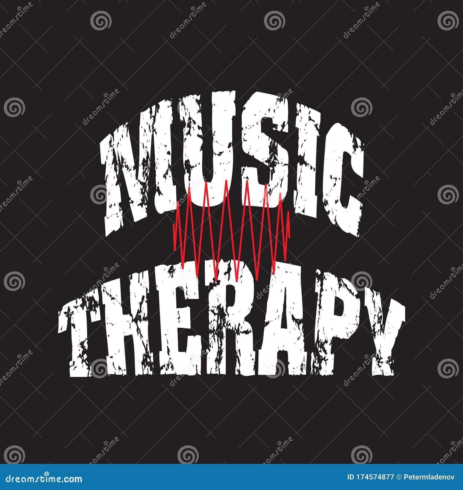 Music Therapy - Vector Illustration Design for Banner, T Shirt Graphics ...