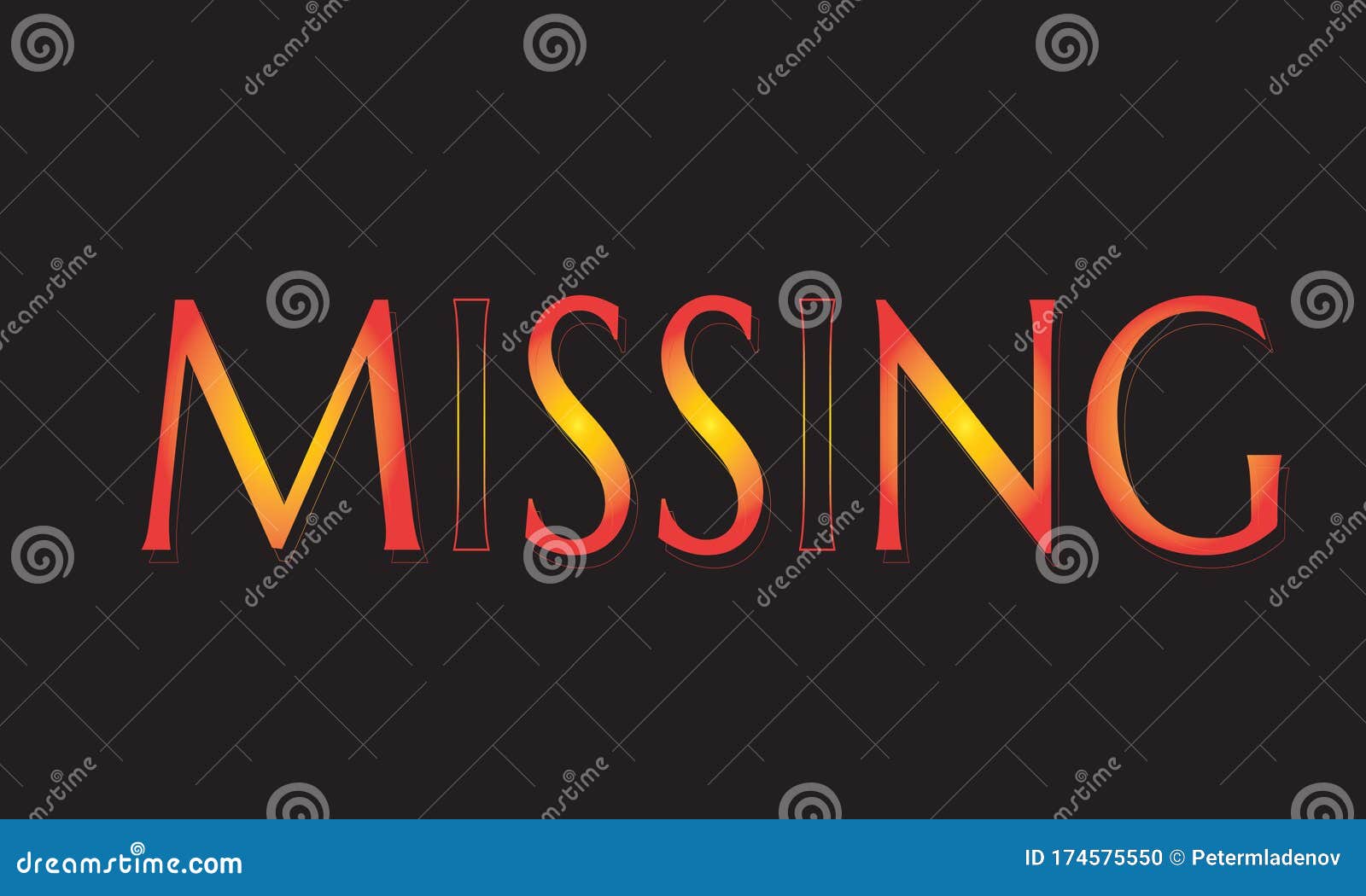 Missing - Vector Illustration Design for Banner, T Shirt Graphics ...