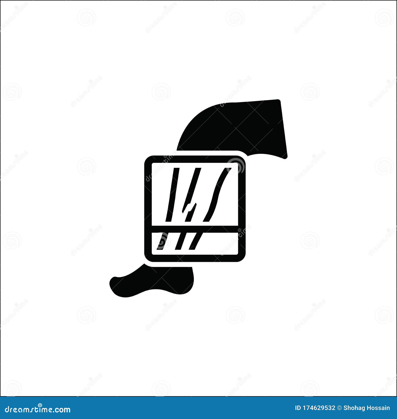 Leg x-ray icon. stock vector. Illustration of skeleton - 174629532
