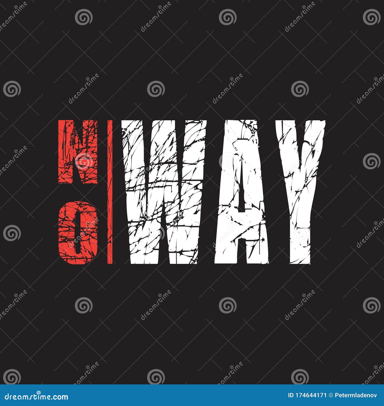 NO WAY - Vector Illustration Design for Banner, T Shirt Graphics ...