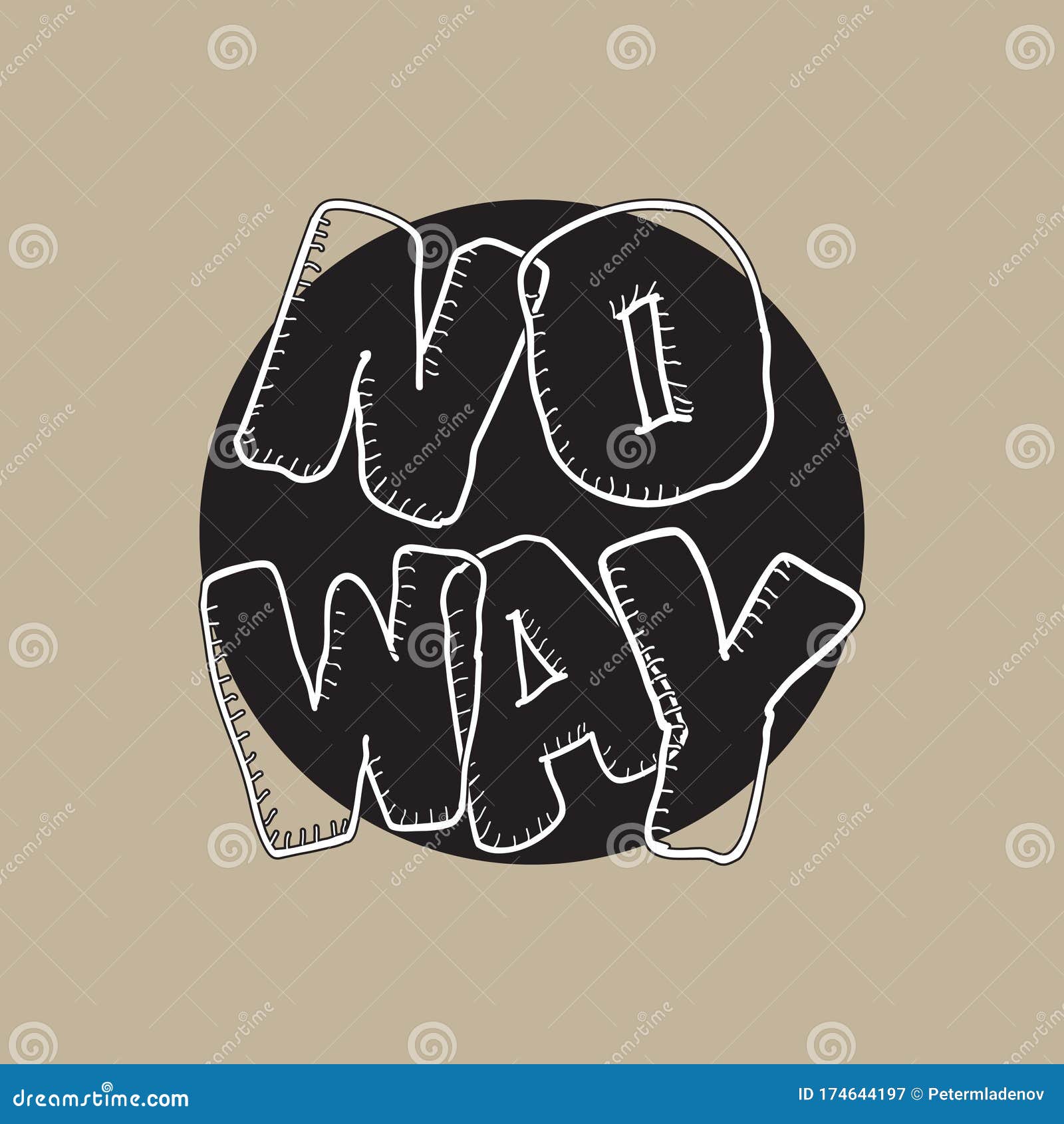 No Way - Vector Illustration Design for Banner, T Shirt Graphics ...