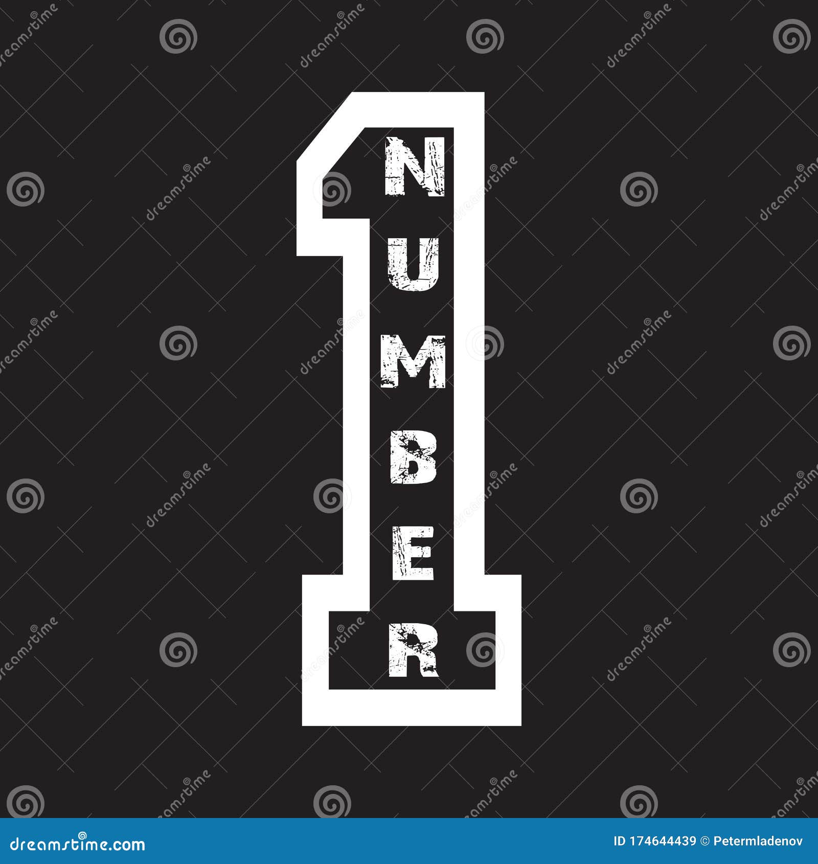 Number 1 - Vector Illustration Design for Banner, T Shirt Graphics ...