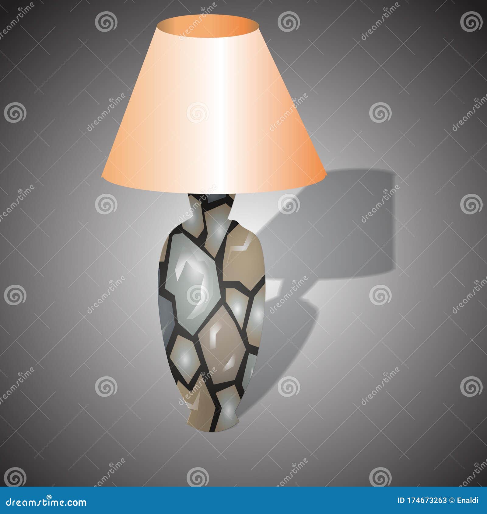 Illustration of Table Lamp with Texture Stock Vector - Illustration of ...
