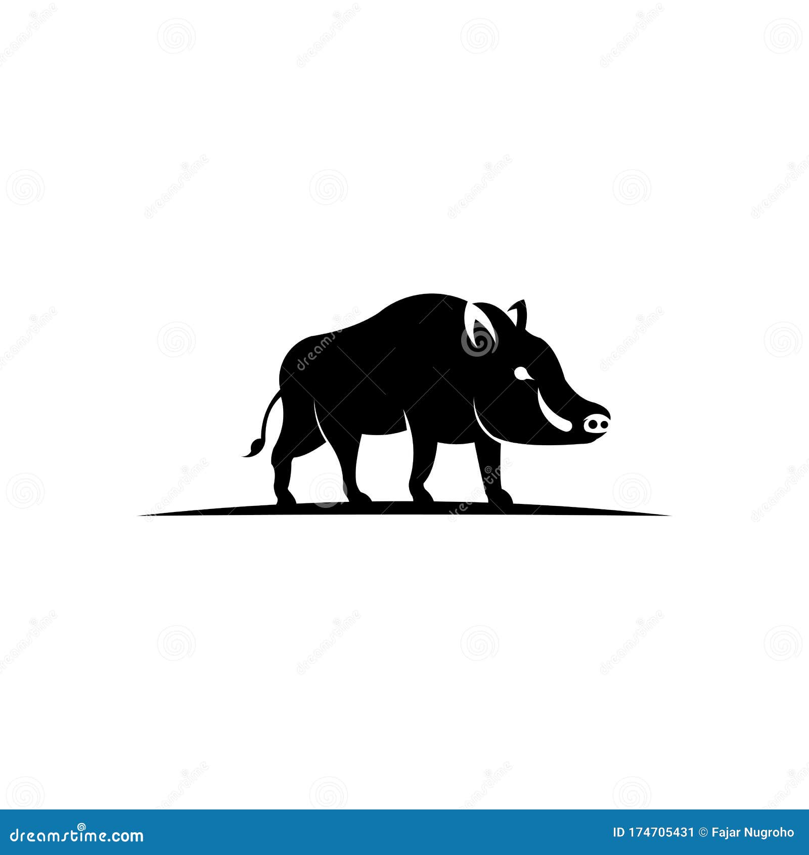 Boar Run Vector Illustration | CartoonDealer.com #91145342