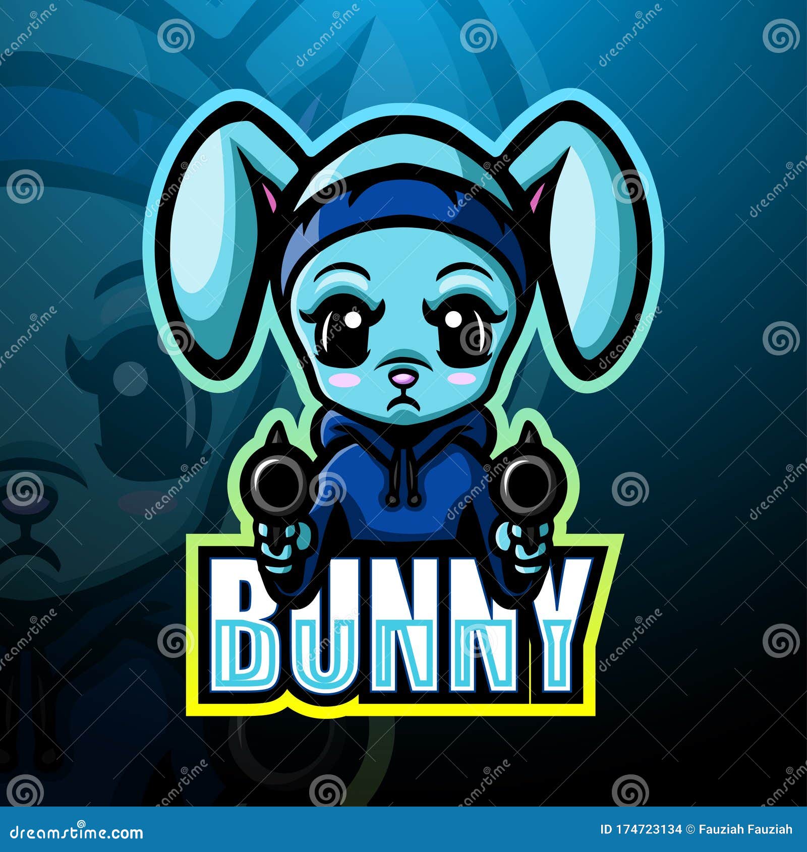 Bunny Gangster Vector Illustration | CartoonDealer.com #19372170