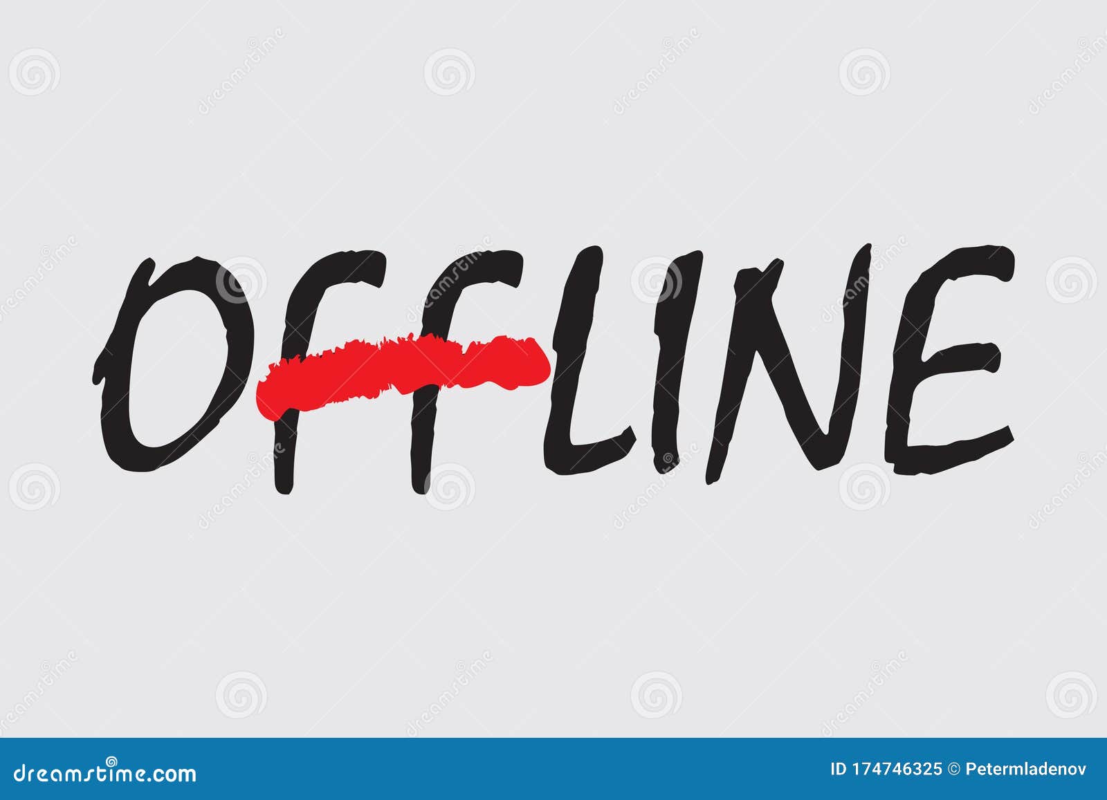 Offline - Vector Illustration Design for Banner, T-shirt Graphics ...