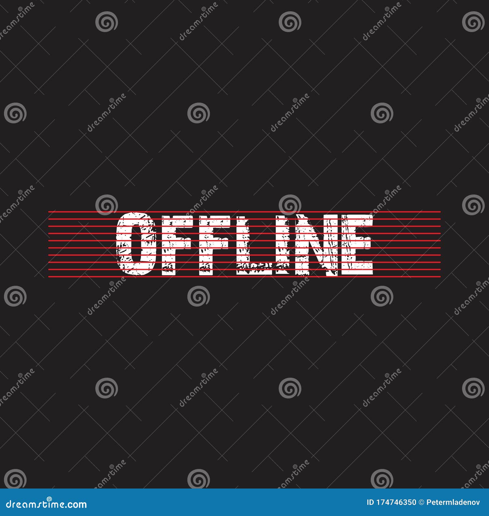 Offline - Vector Illustration Design for Banner, T-shirt Graphics ...