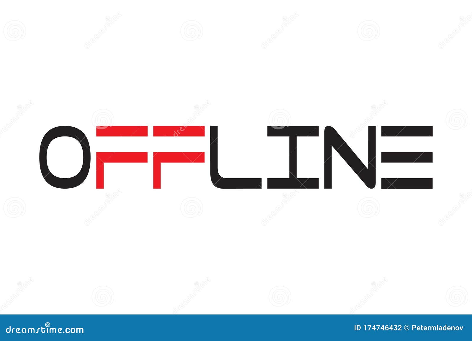 Offline - Vector Illustration Design for Banner, T-shirt Graphics ...