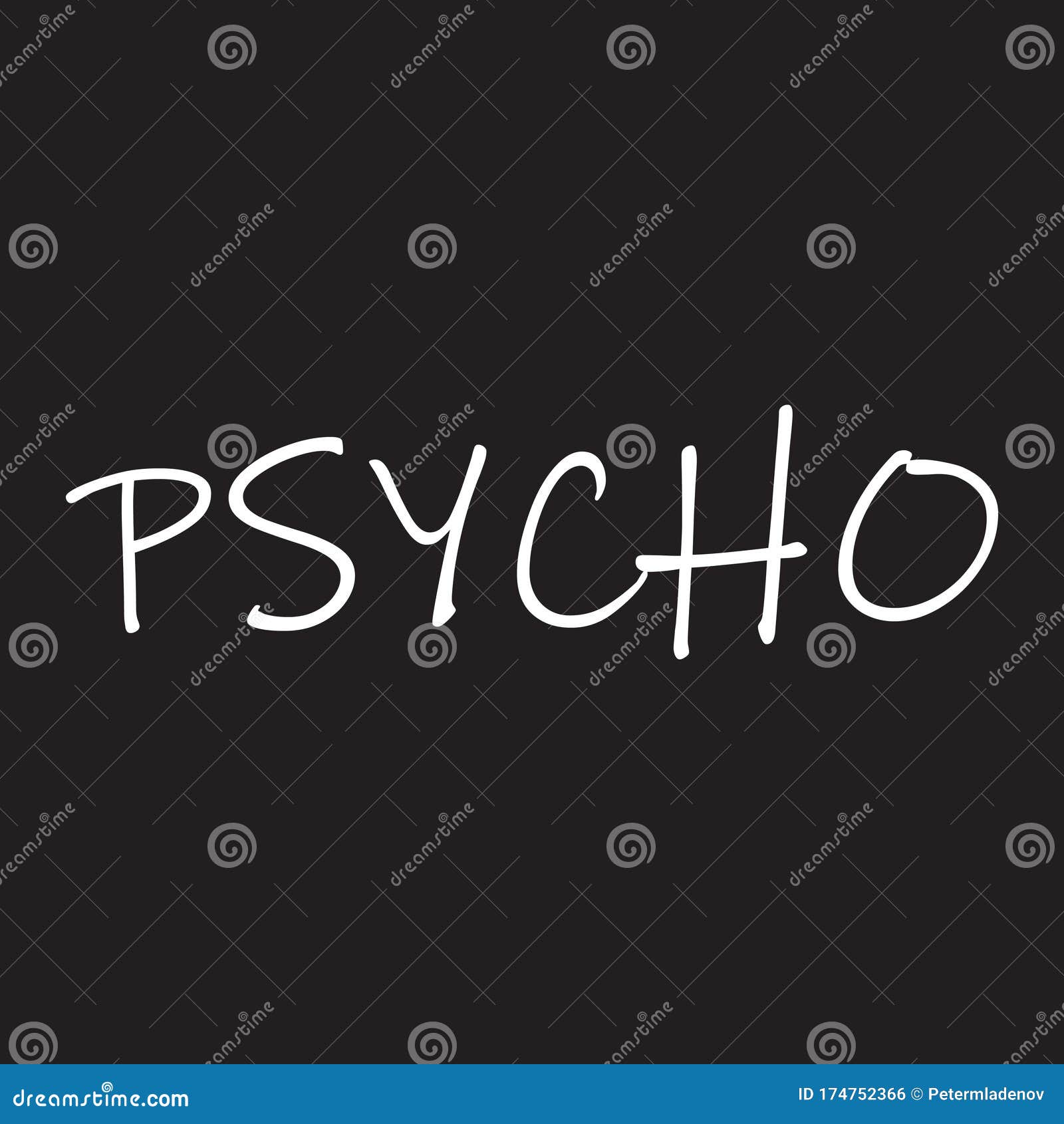 Psycho - Vector Illustration Design for Banner, T Shirt Graphics ...