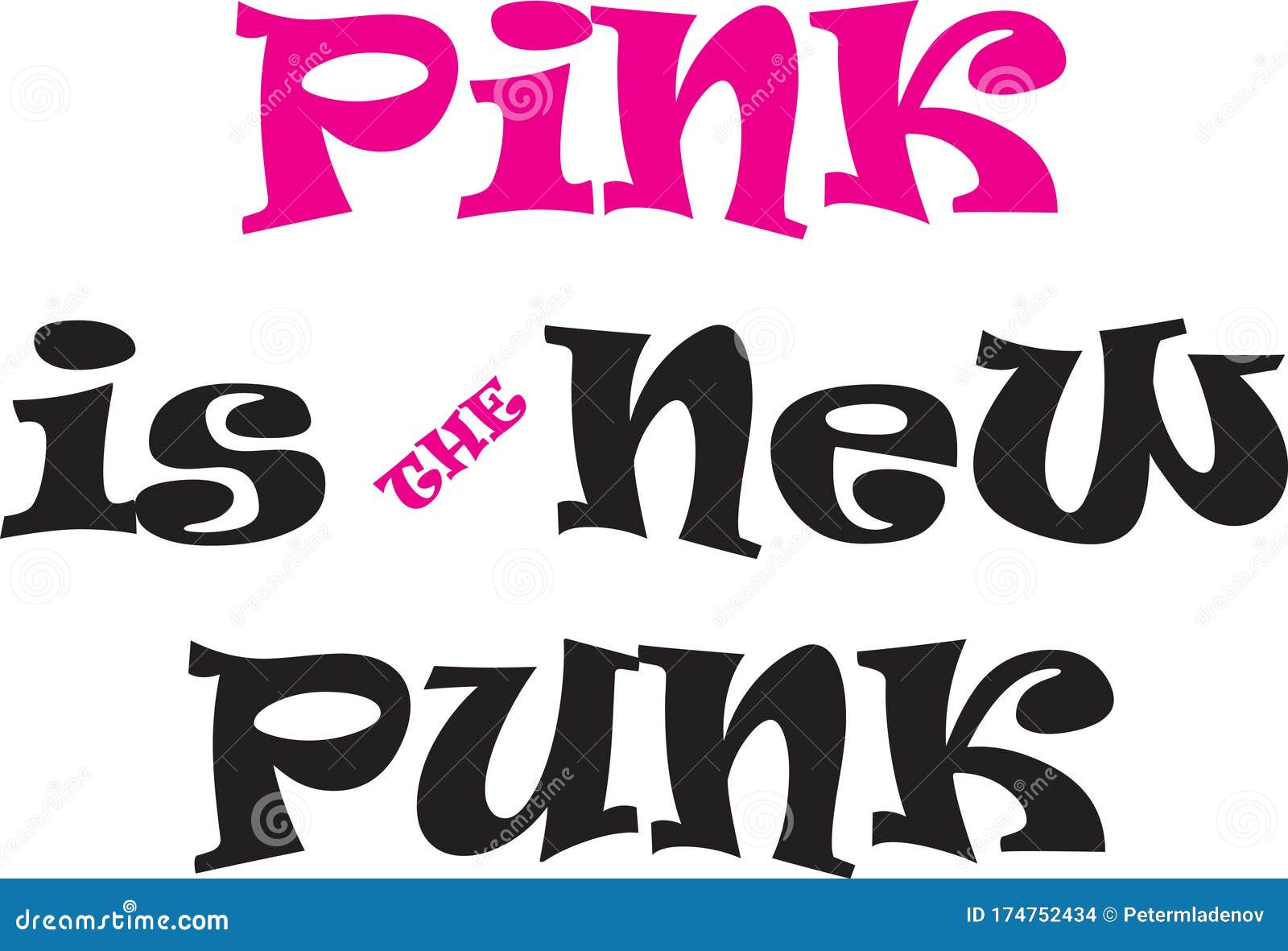 Pink is the New Punk - Vector Illustration Design for Banner, T Shirt ...