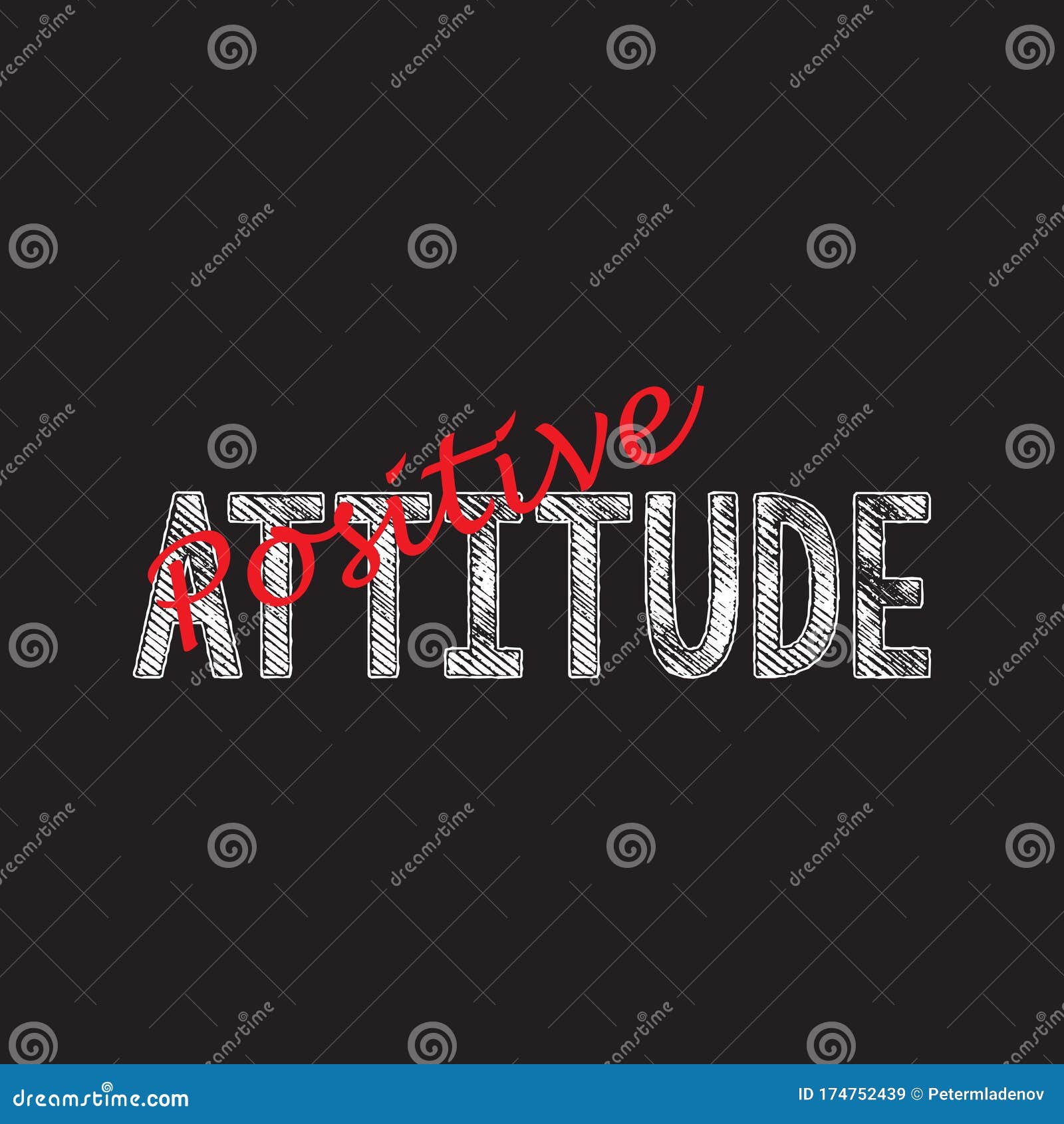 Positive Attitude - Vector Design for Banner, T-shirt Graphics, Fashion ...