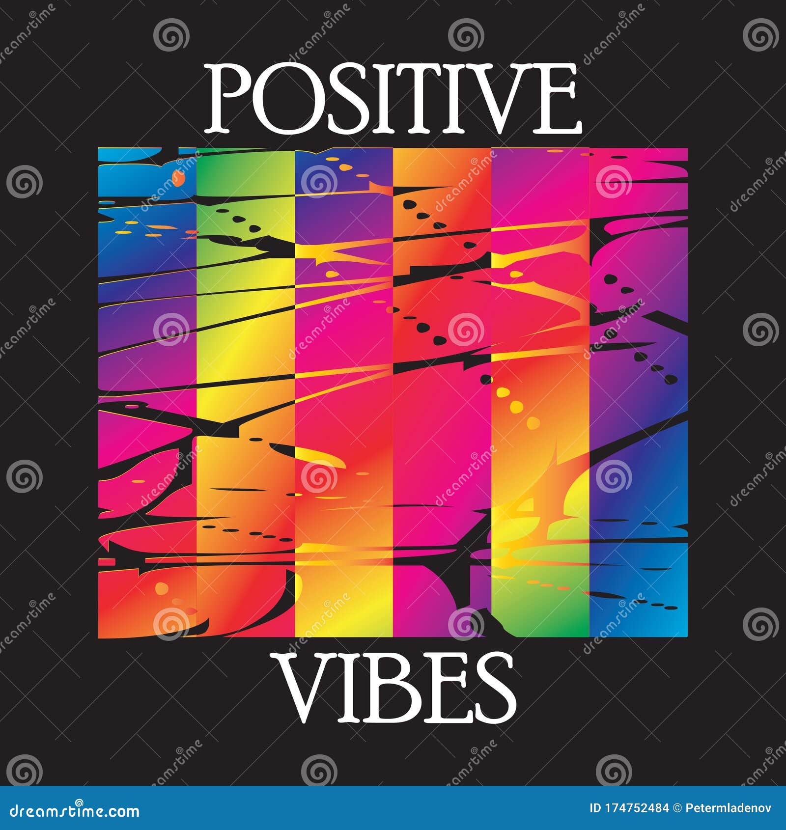Positive Vibes - Vector Illustration Design for Banner, T-shirt ...