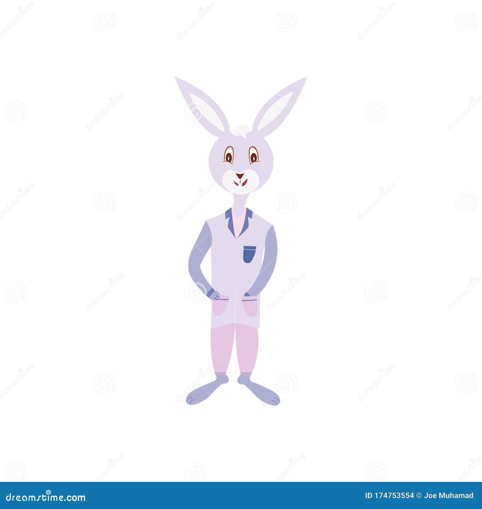Rabbit Cute stock vector. Illustration of fluffy, cartoon - 174753554