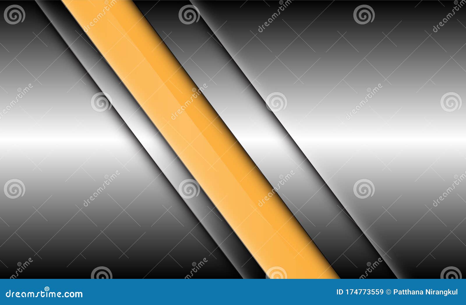 Abstract Yellow Line Slash on Silver Design Modern Luxury Futuristic ...