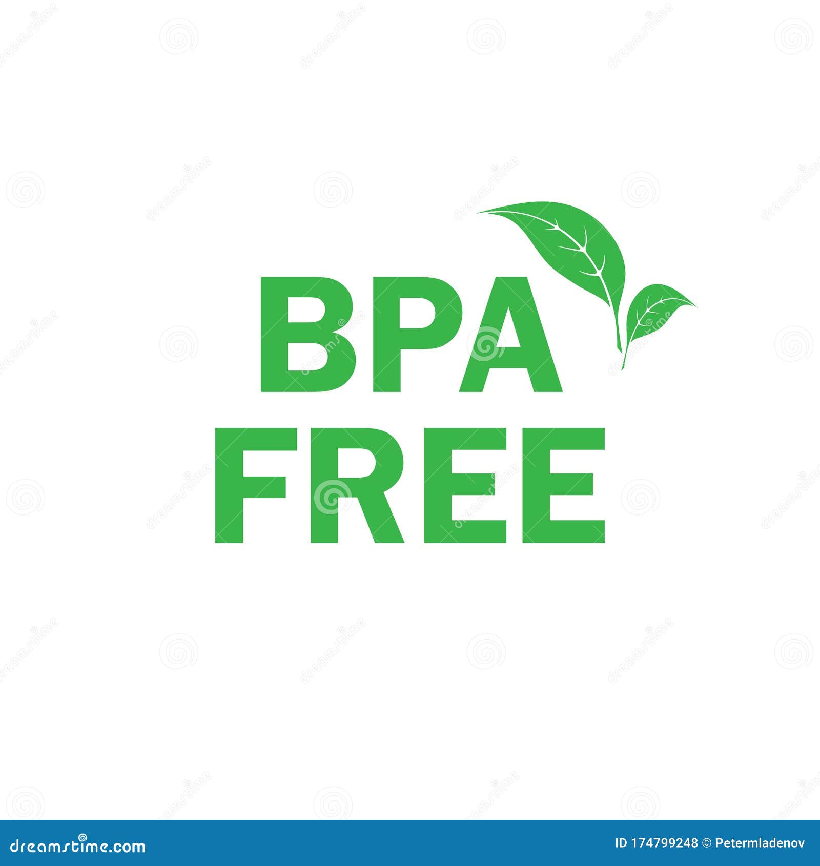 Bpa Free Green Label, Badge, Logo, Icon, Sign. Vector Illustration on ...