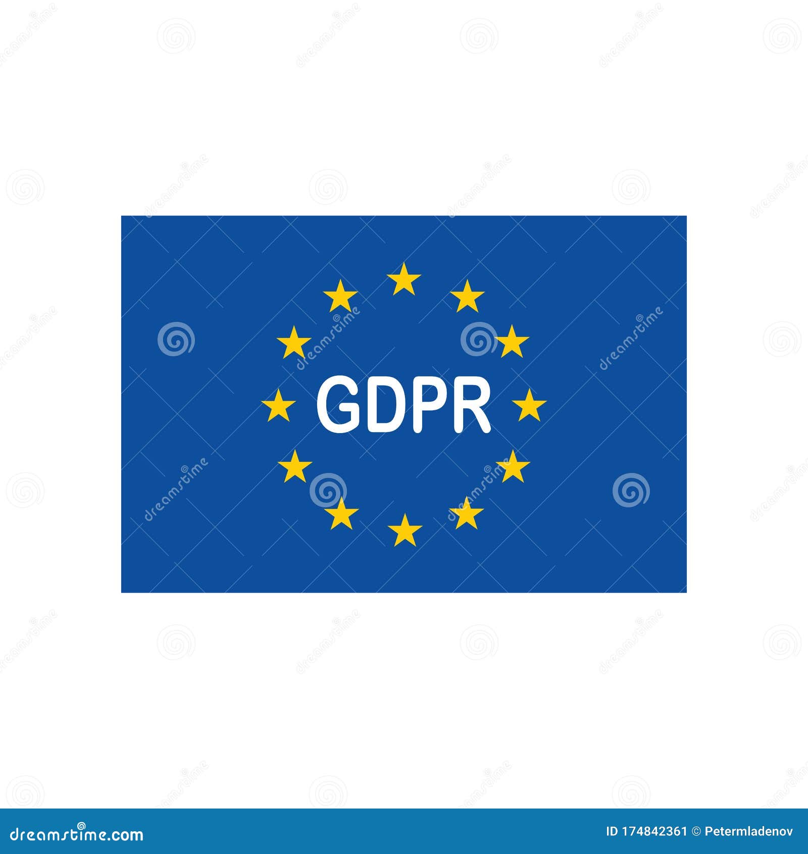 General Data Protection Regulation GDPR Symbol. European Union Flag ...