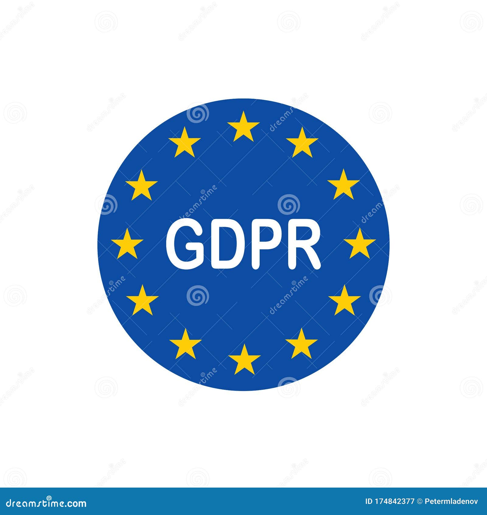 General Data Protection Regulation GDPR Symbol. European Union Flag ...