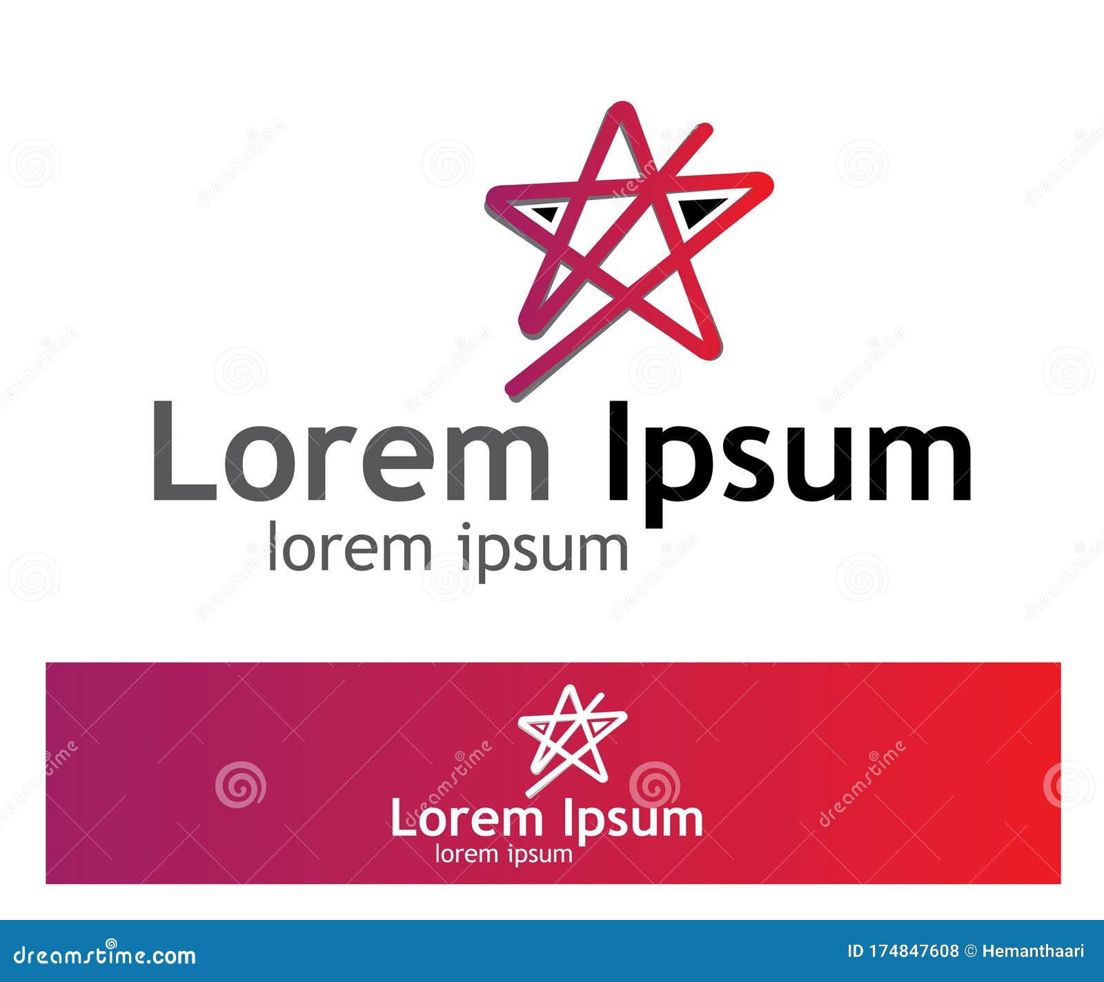 Star Sign Logo. Line Star Logo Stock Vector - Illustration of black ...