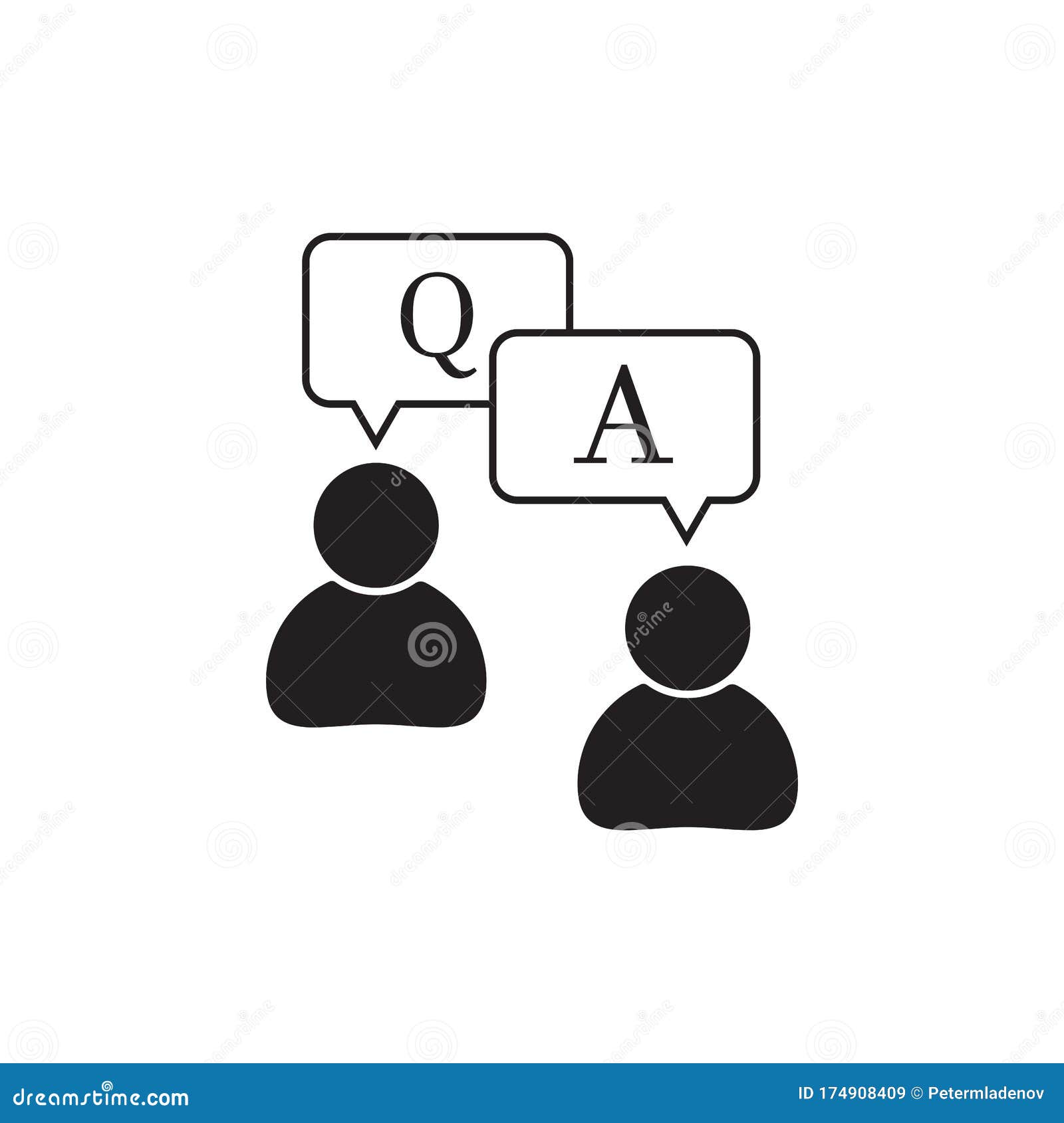 Questions and Answers Icon. FAQ. Q and a Speech Outline and Filled ...