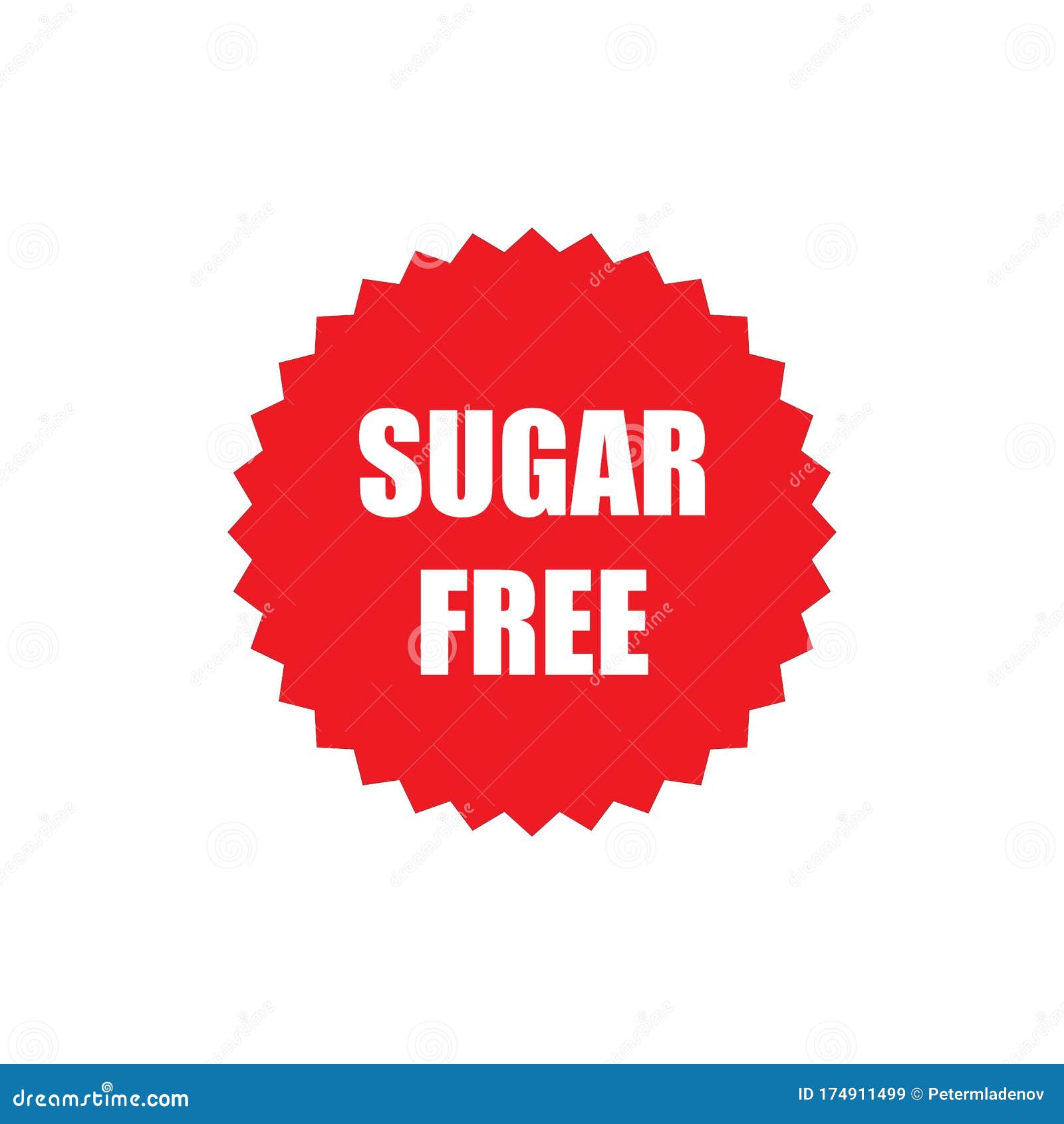 Tax Free Sign, Red Rounded Sticker. Vector Illustration on White ...