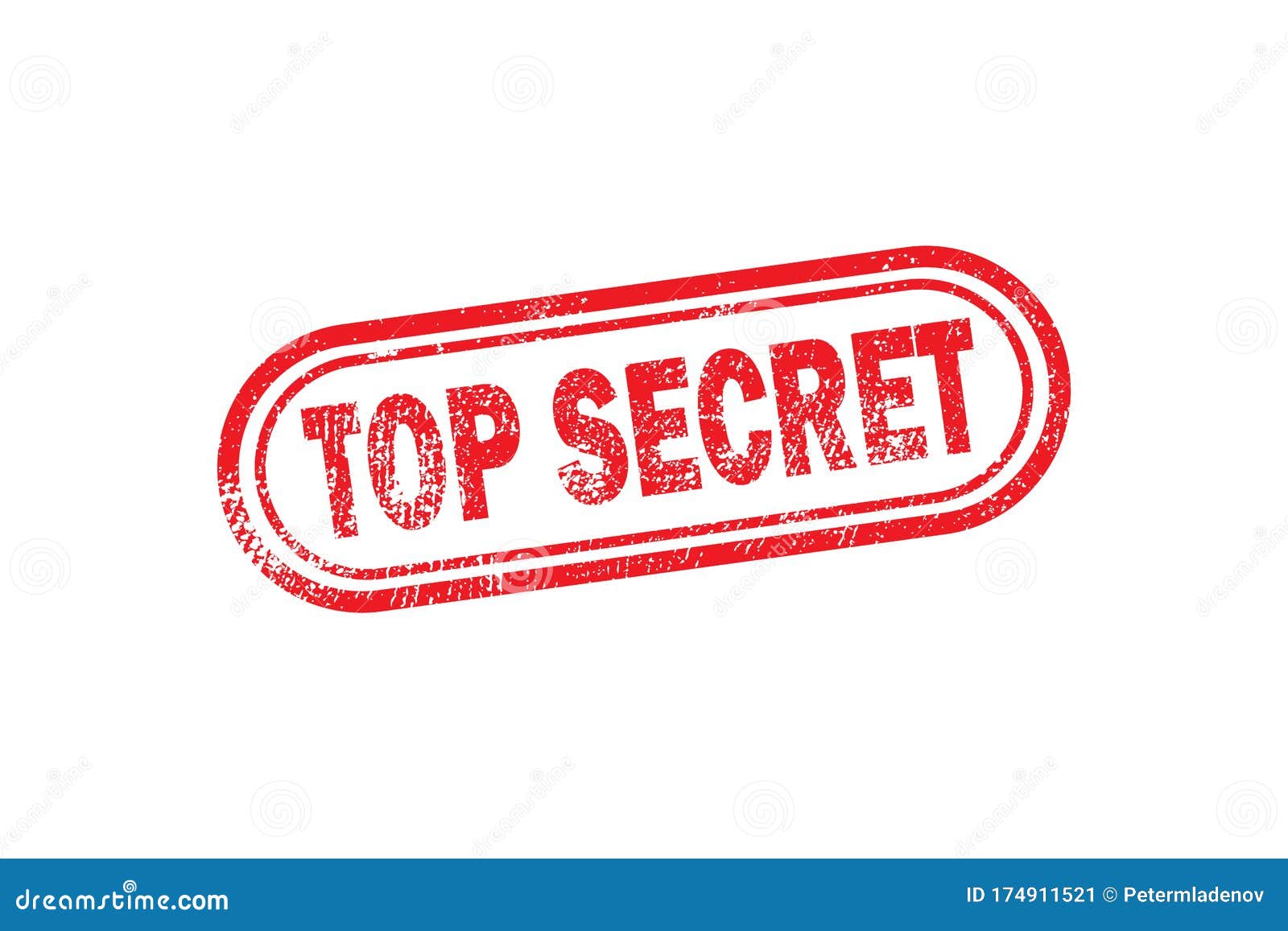 Top Secret Red Grunge Stamp, Vintage Rubber Badge Template Isolated on ...