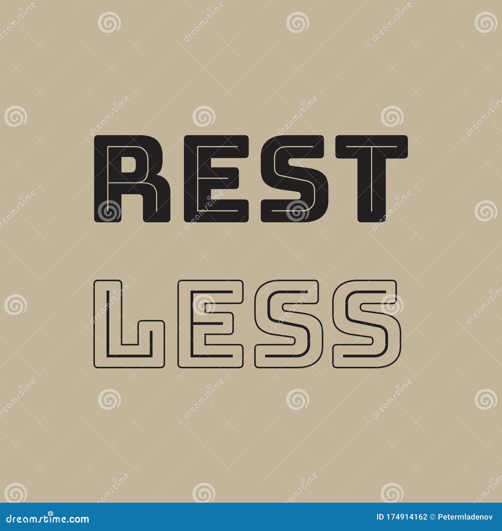 Restless - Vector Illustration Design for Banner, T Shirt Graphics ...