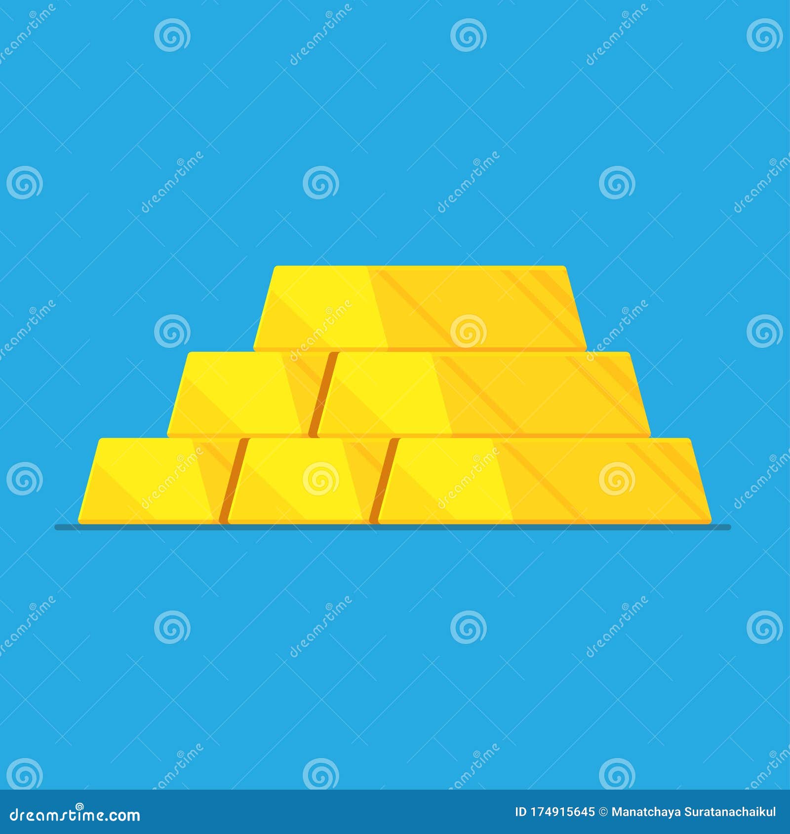 Bullion Icon,Gold Bars or Ingots.. Stock Vector - Illustration of ...