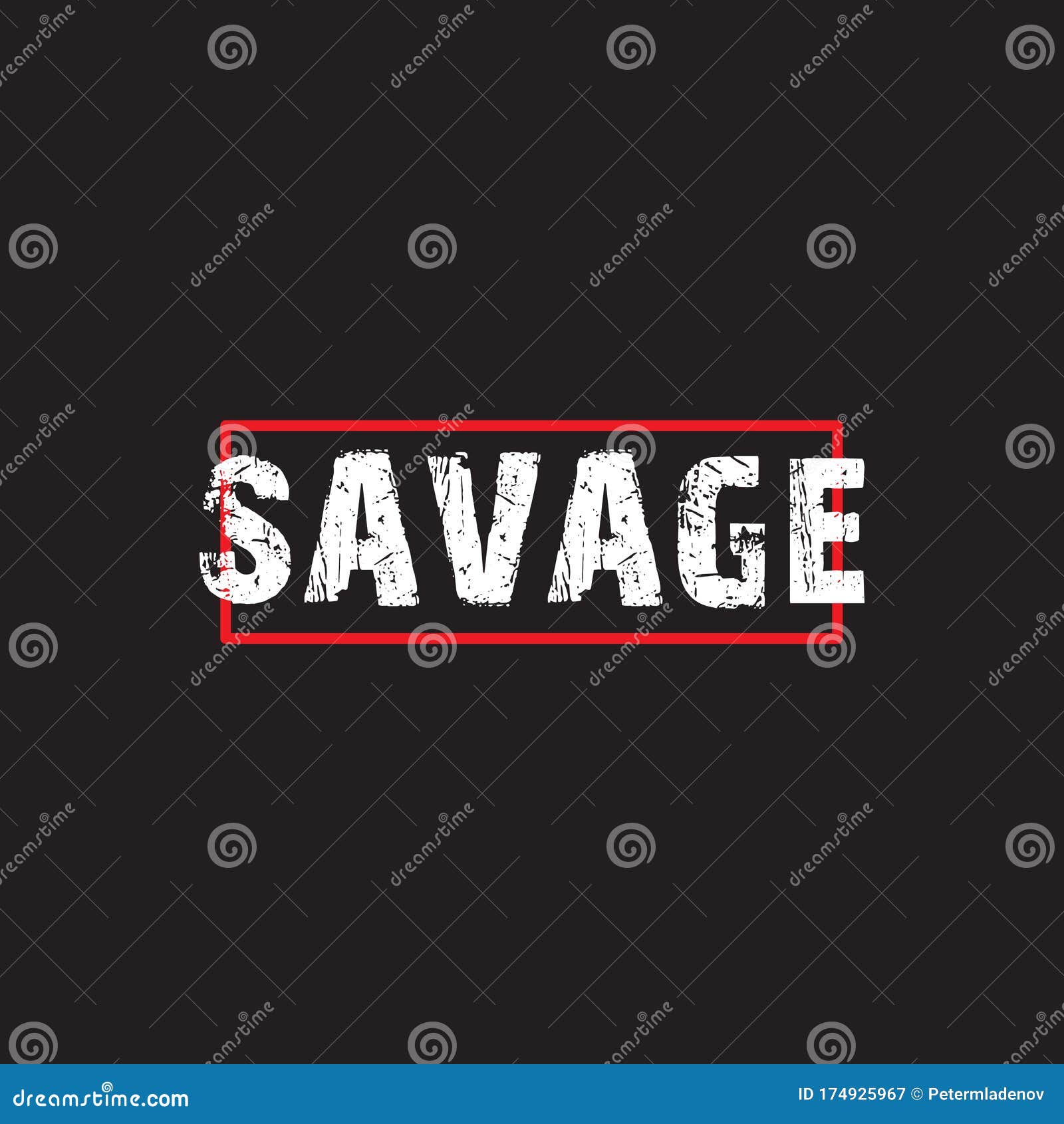 SAVAGE - Vector Illustration Design for Banner, T-shirt Graphics ...