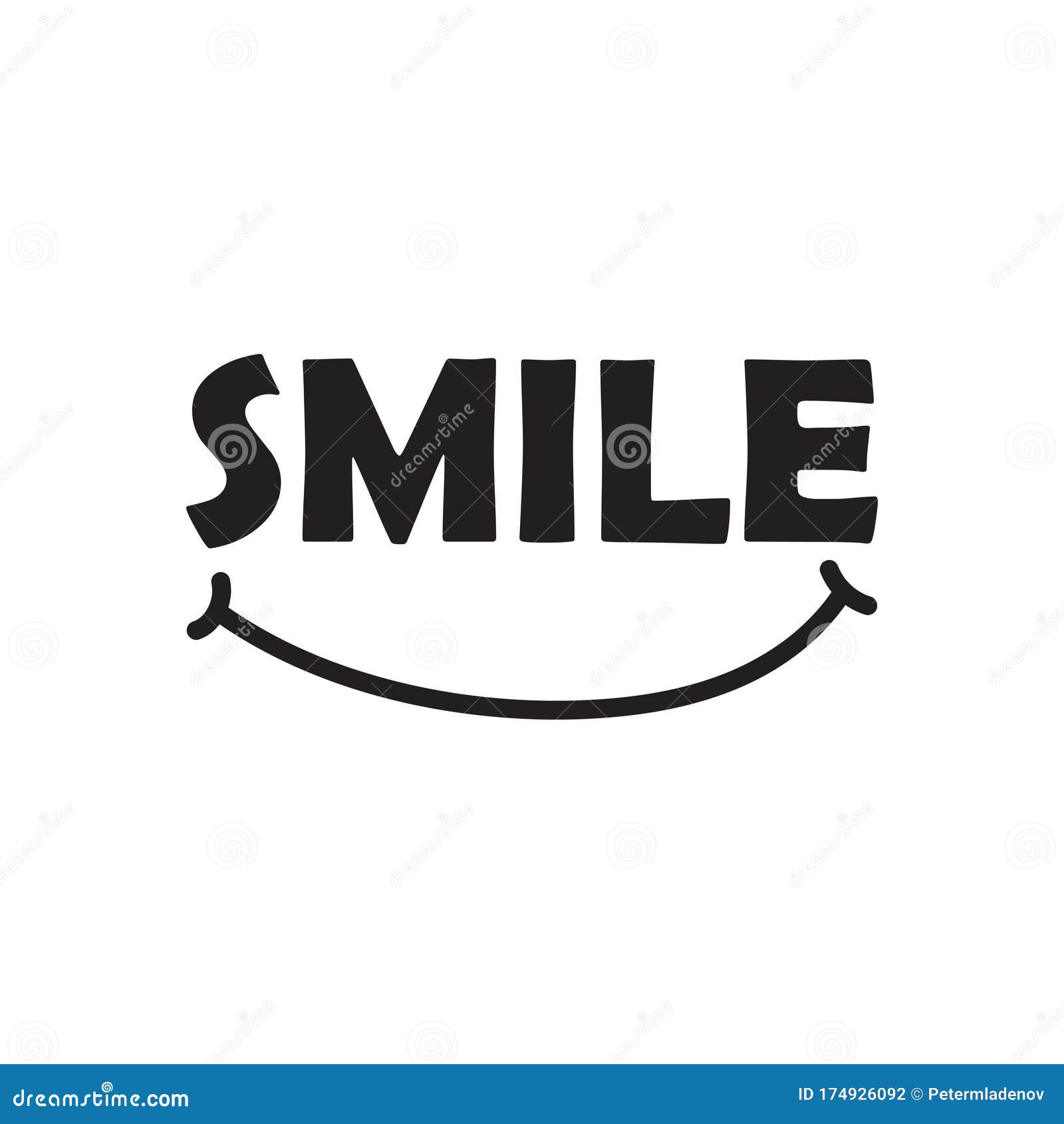 Smile - Vector Illustration Design for Banner, T Shirt Graphics ...