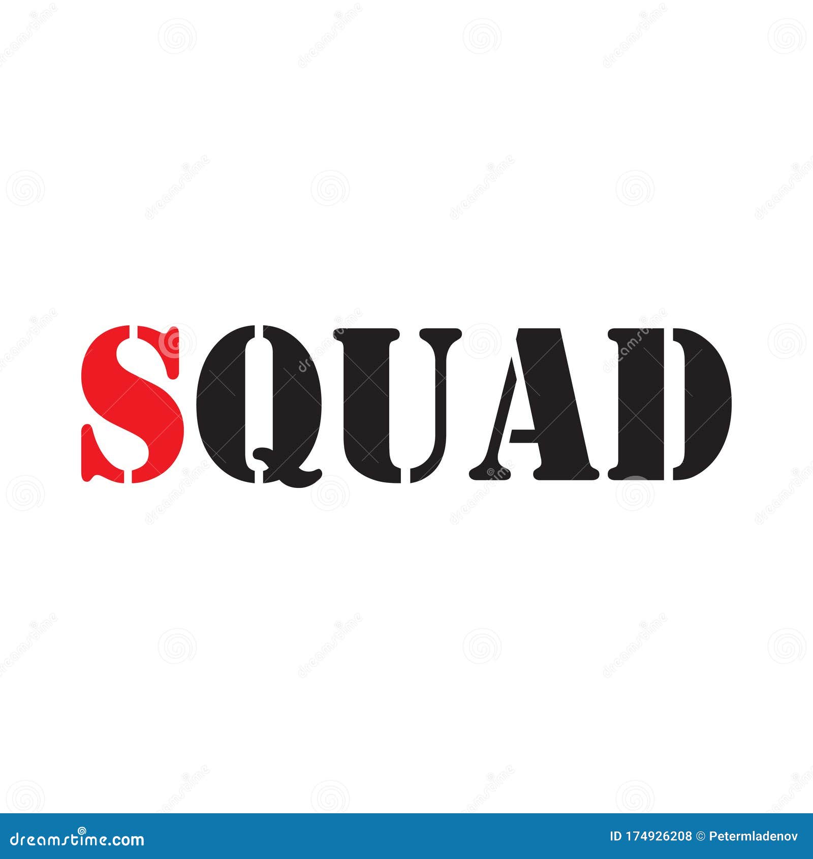 Squad - Vector Illustration Design for Banner, T-shirt Graphics ...