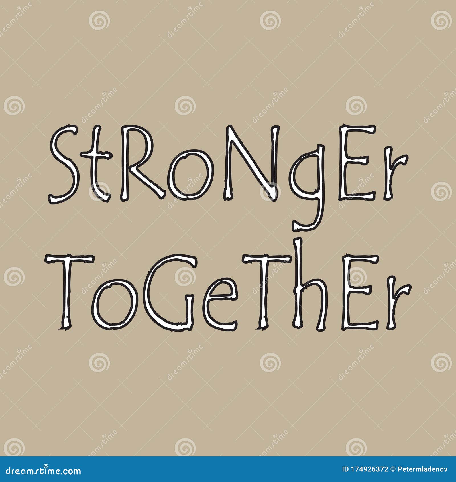 Stronger Together - Vector Illustration Design for Banner, T Shirt ...