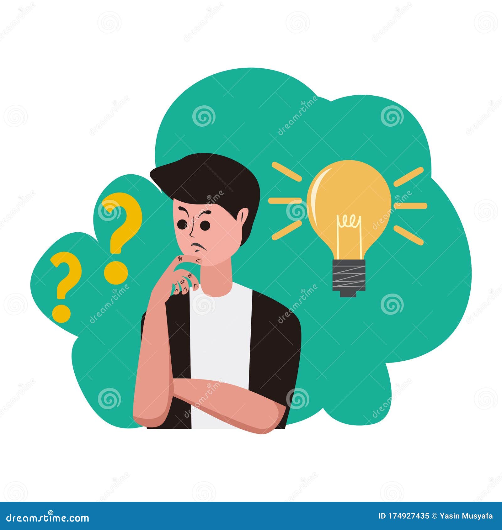 Graphic Man Thinking Stock Illustrations – 9,913 Graphic Man Thinking ...