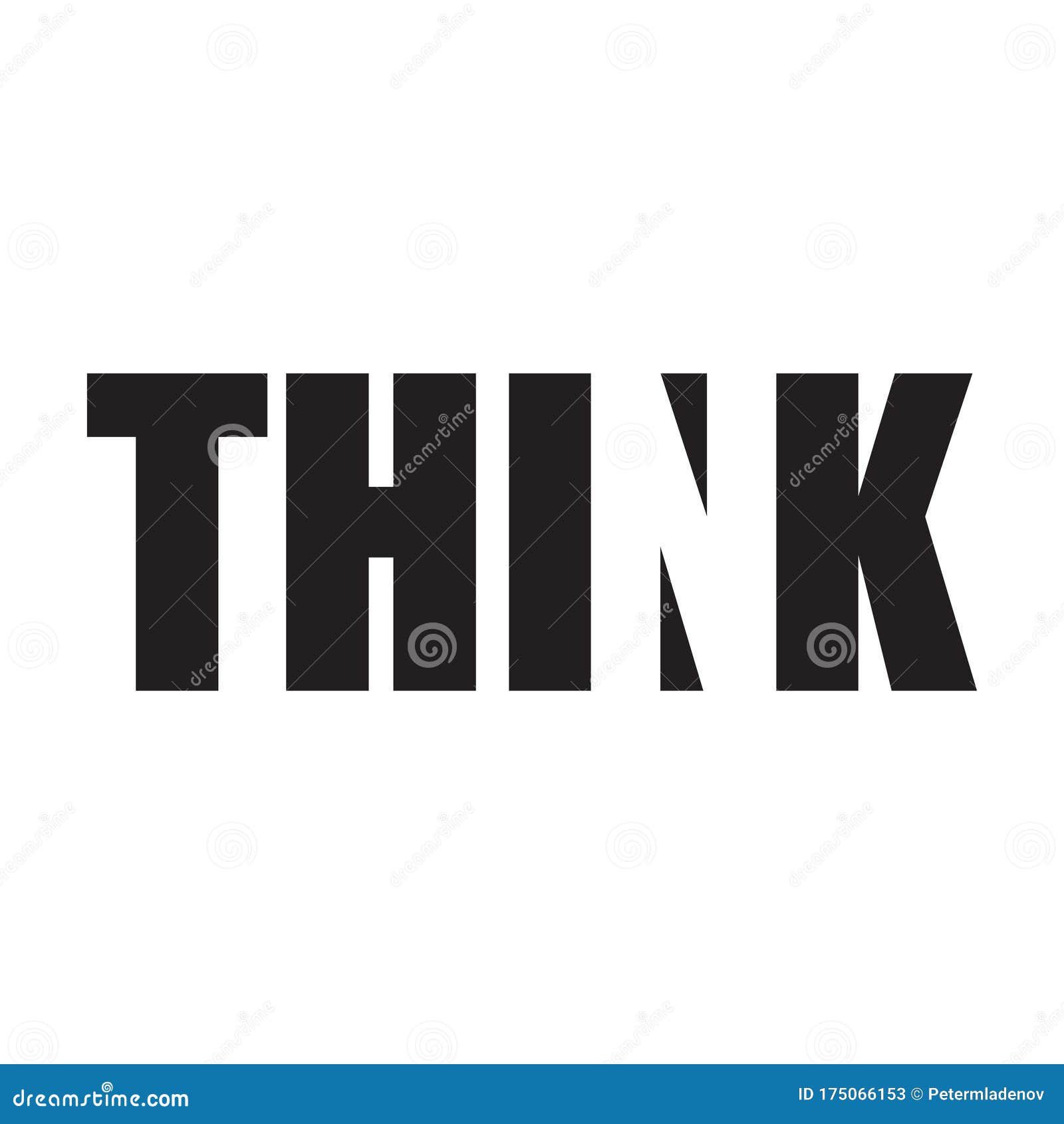 Think - Typography Graphic Design for T-shirt Graphics, Banner, Fashion ...