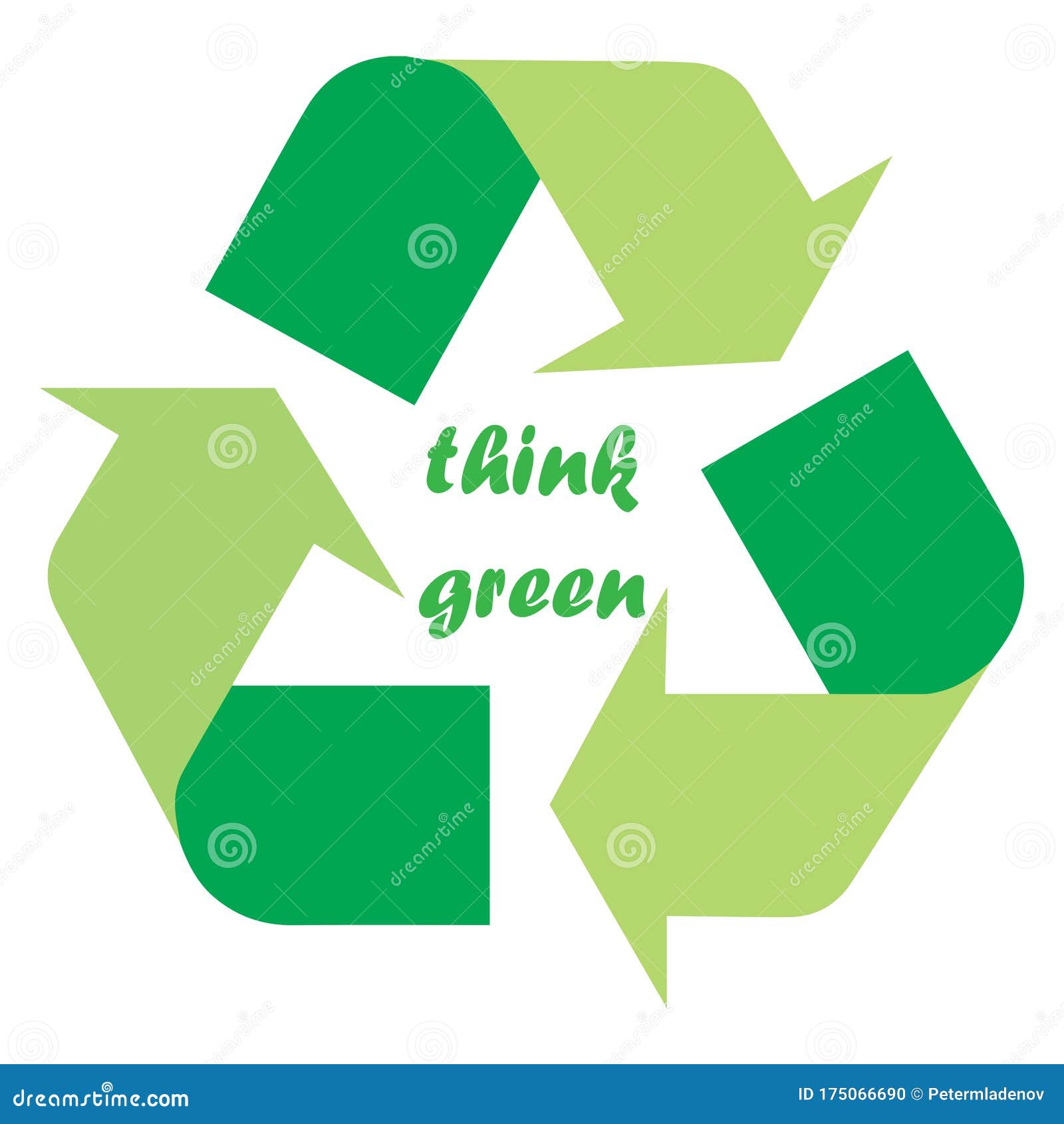 Think Green - Vector Illustration Design for Banner, T Shirt Graphics ...