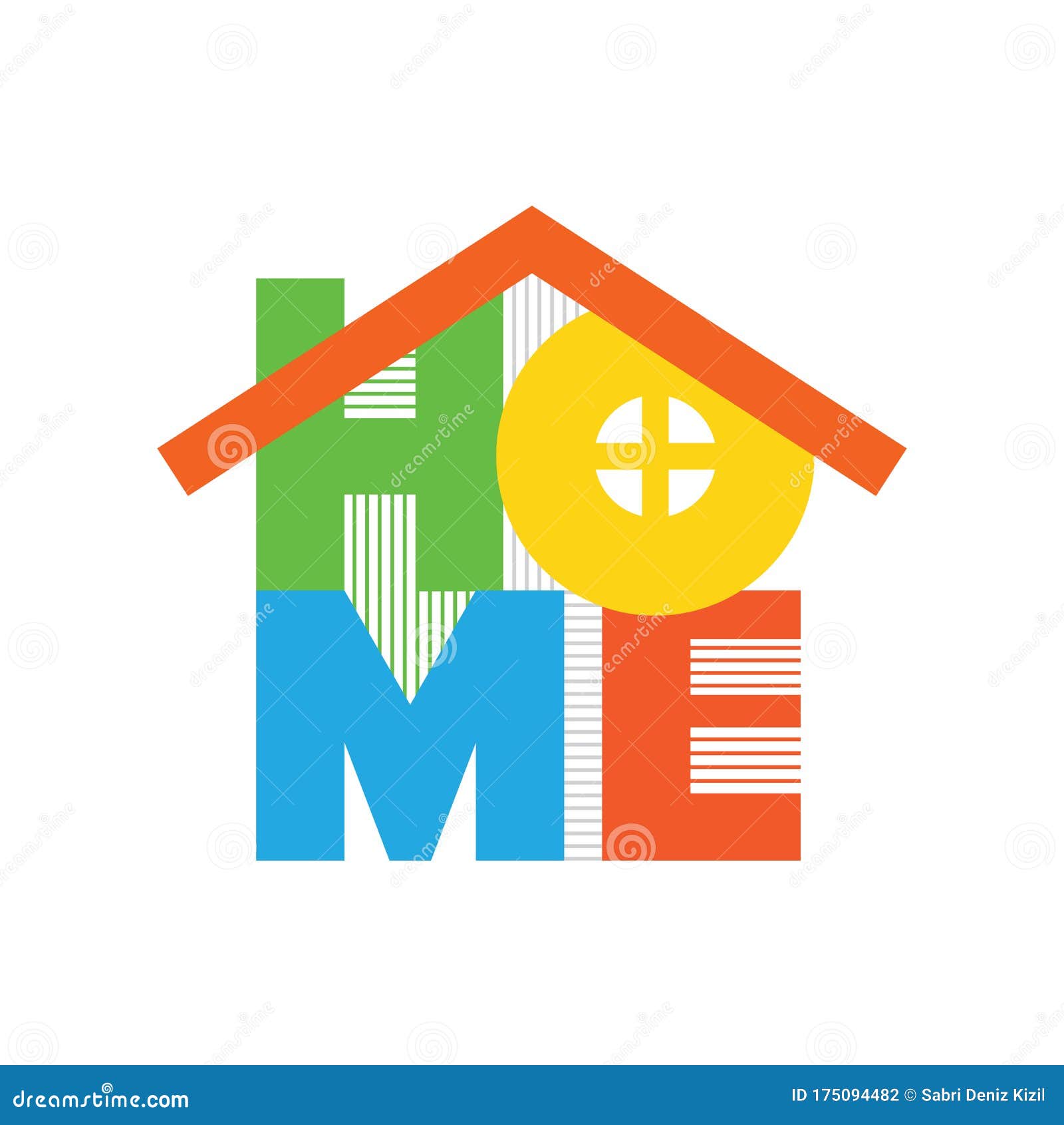 Home typographic design stock vector. Illustration of pictogram - 175094482
