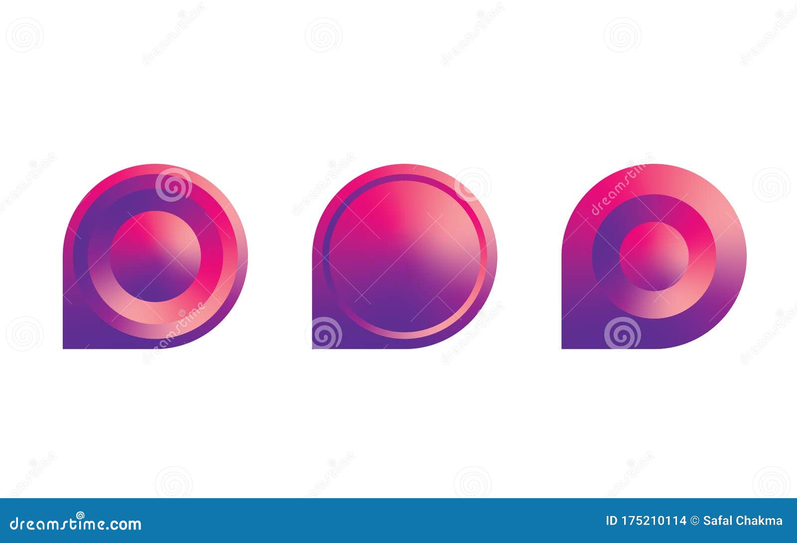 Colorful Circle Visually Pleasing Realistic Design. Stock Vector ...