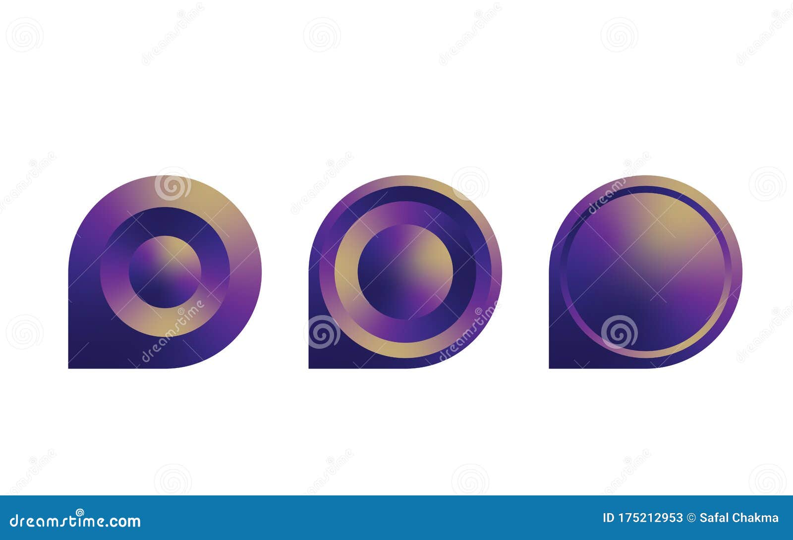 Colorful Circle Visually Pleasing Realistic Design. Stock Vector ...